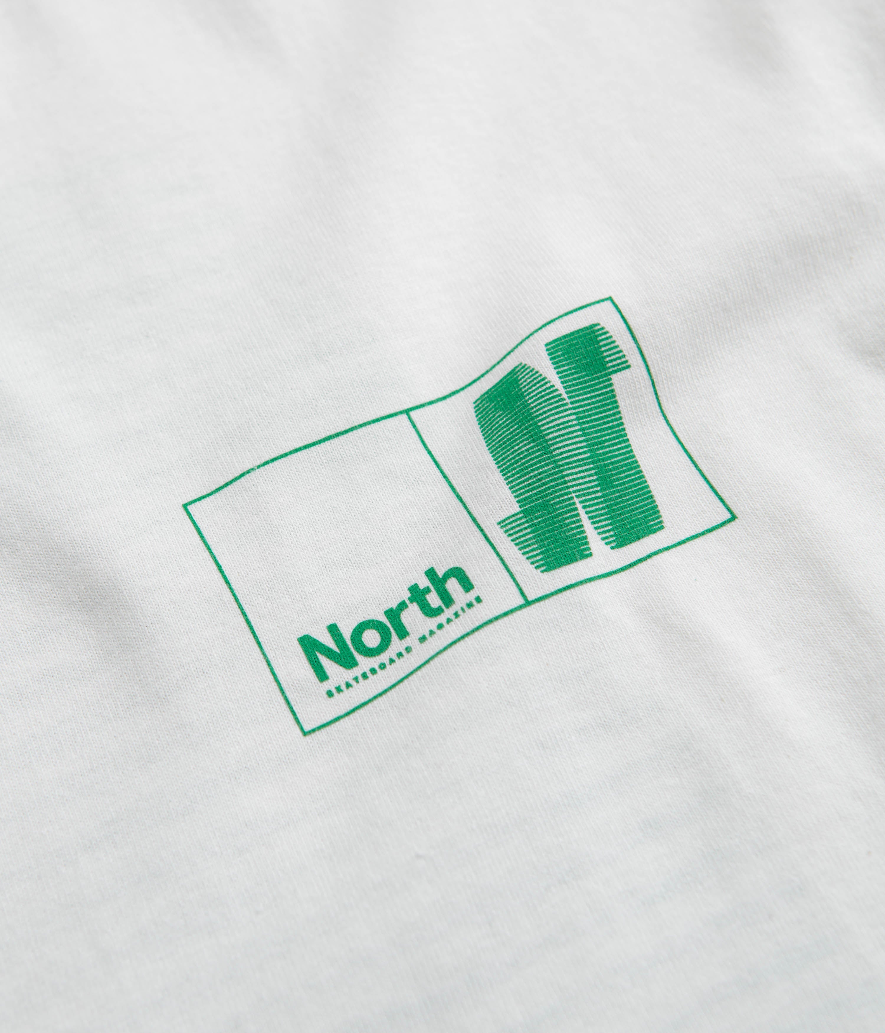 North N Logo T-Shirt - White / Green / White | Flatspot