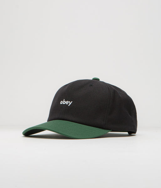 Obey 2 Tone Lowercase Cap - Black Multi | Flatspot