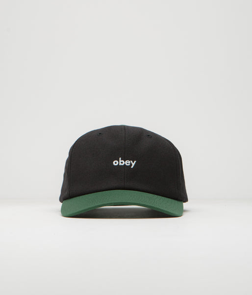 Obey 2 Tone Lowercase Cap - Black Multi | Flatspot
