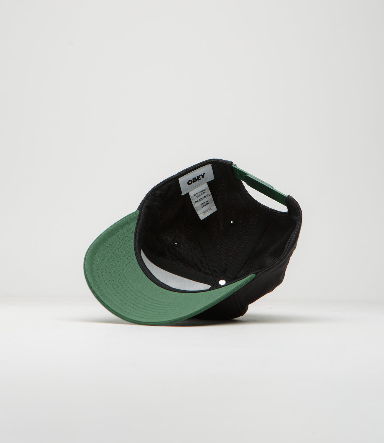 Obey 2 Tone Lowercase Cap - Black Multi | Flatspot