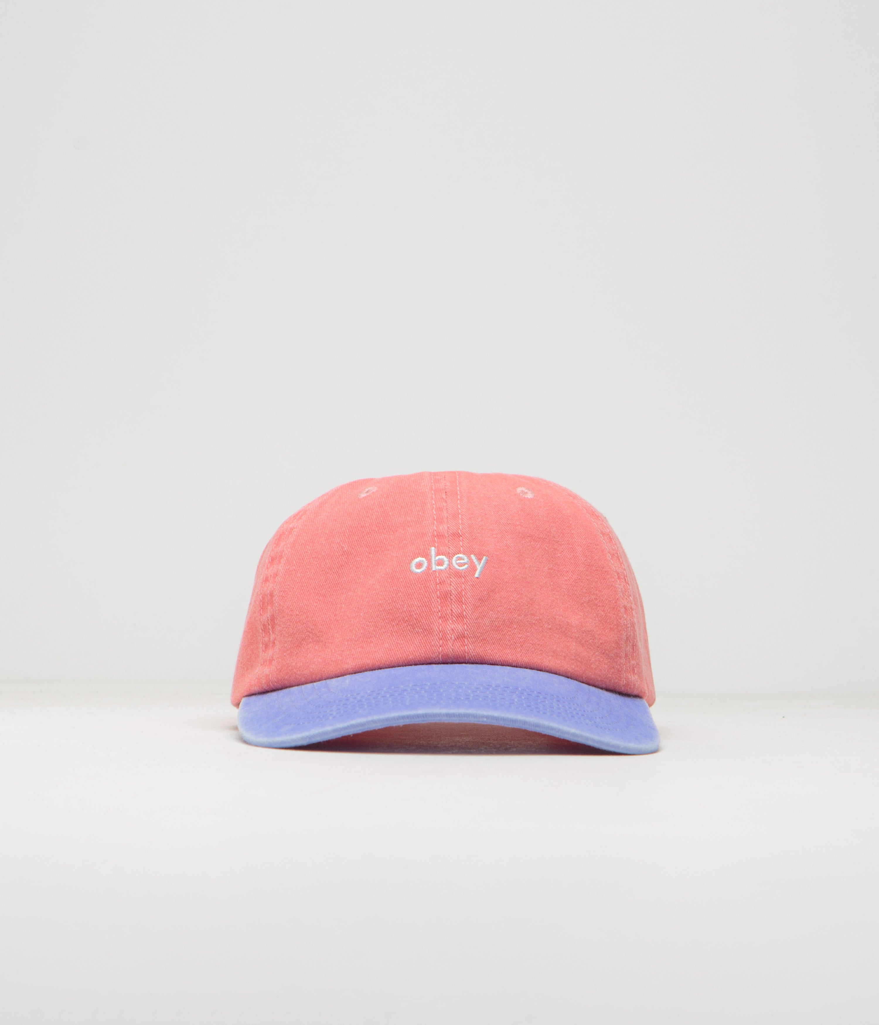 Obey 2 Tone Lowercase Cap - Pigment Coral Multi | Flatspot