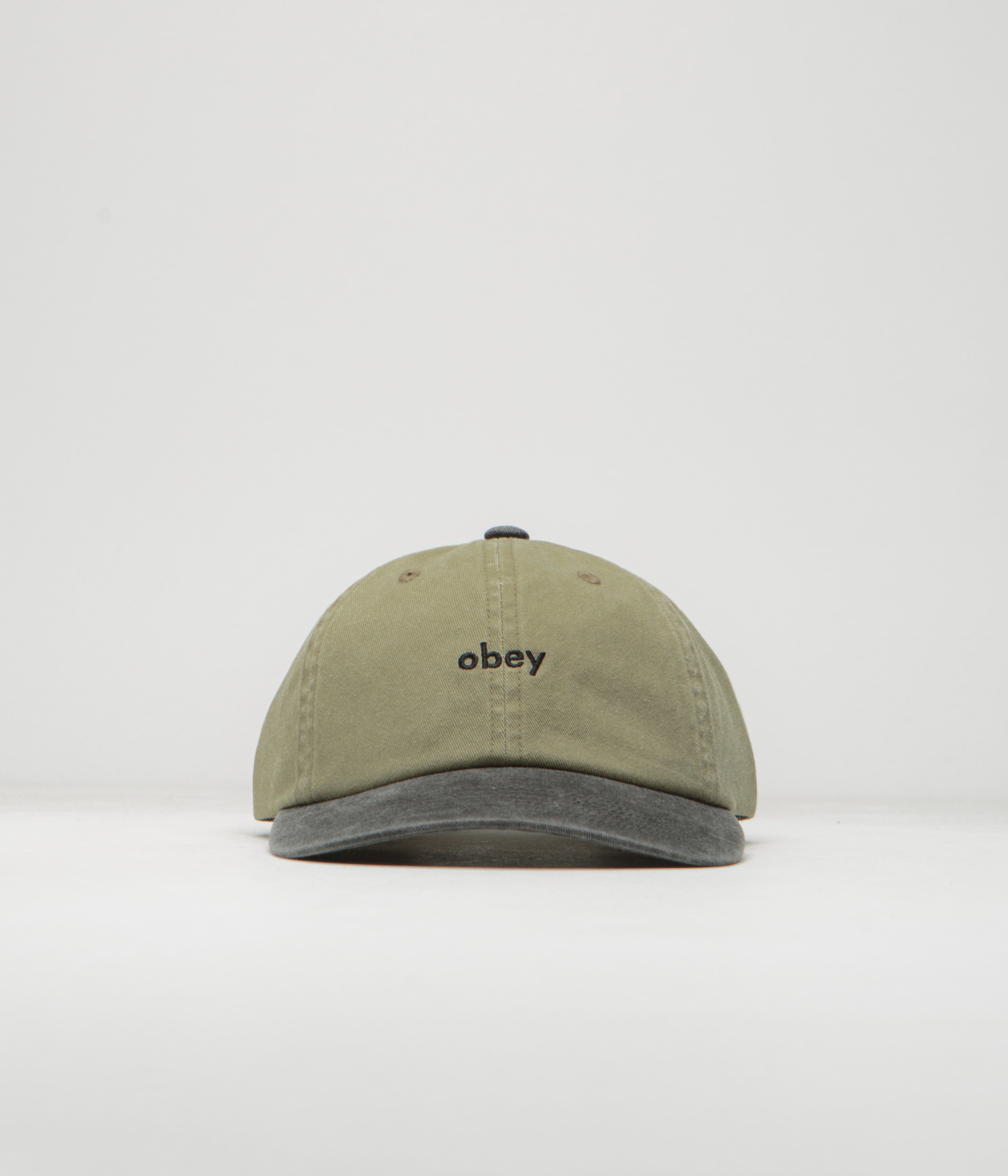 Obey 2 Tone Lowercase Cap - Pigment Khaki Multi | Flatspot