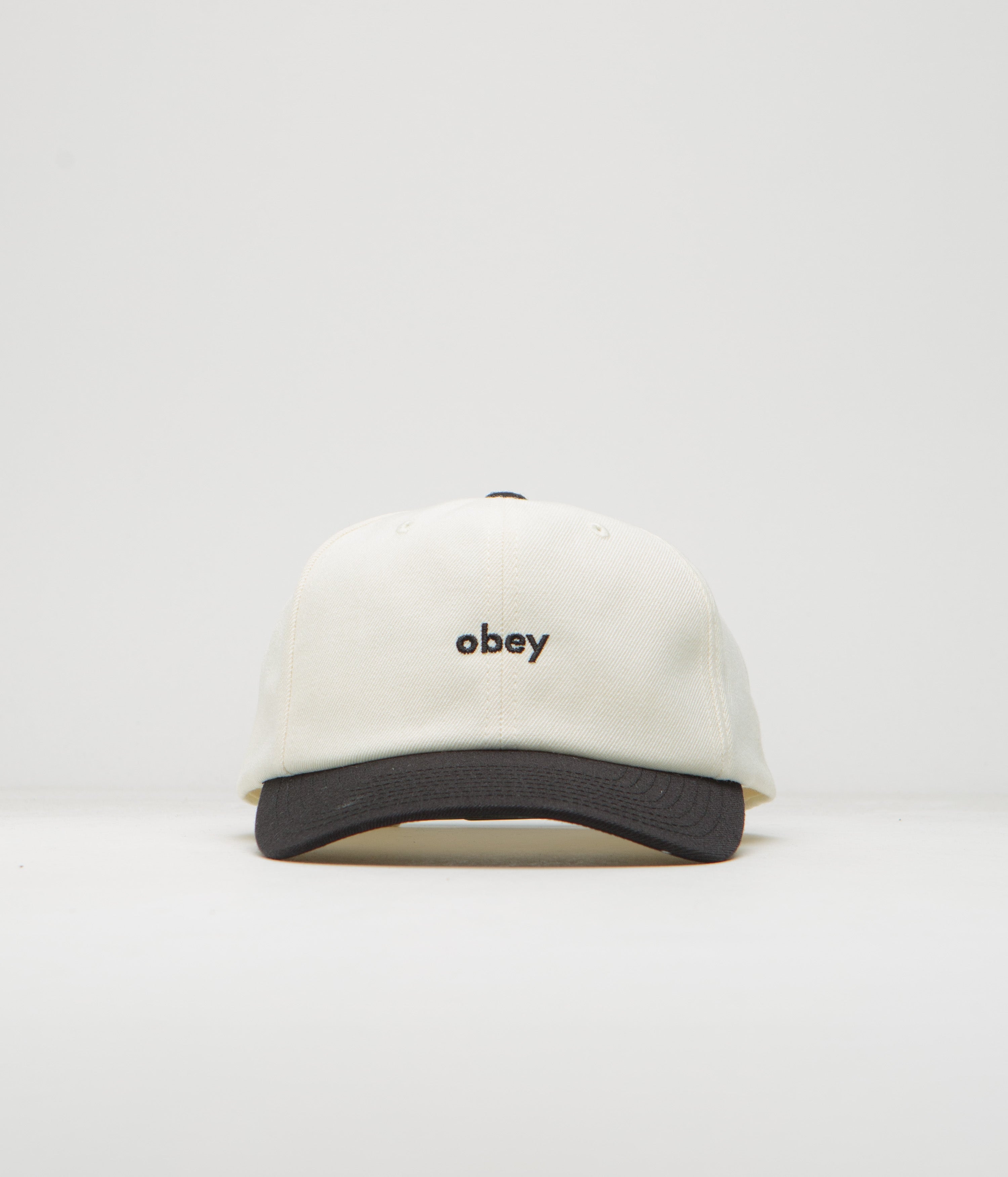 Obey 2 Tone Lowercase Cap - White Multi | Flatspot