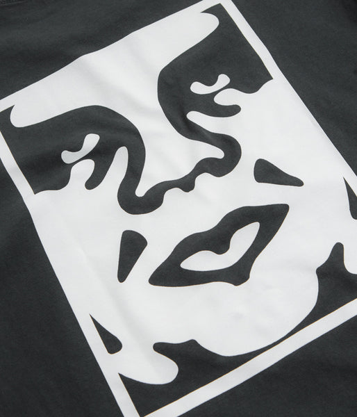 Obey Bold Icon Face T-Shirt - Pigment True Vintage Black | Flatspot