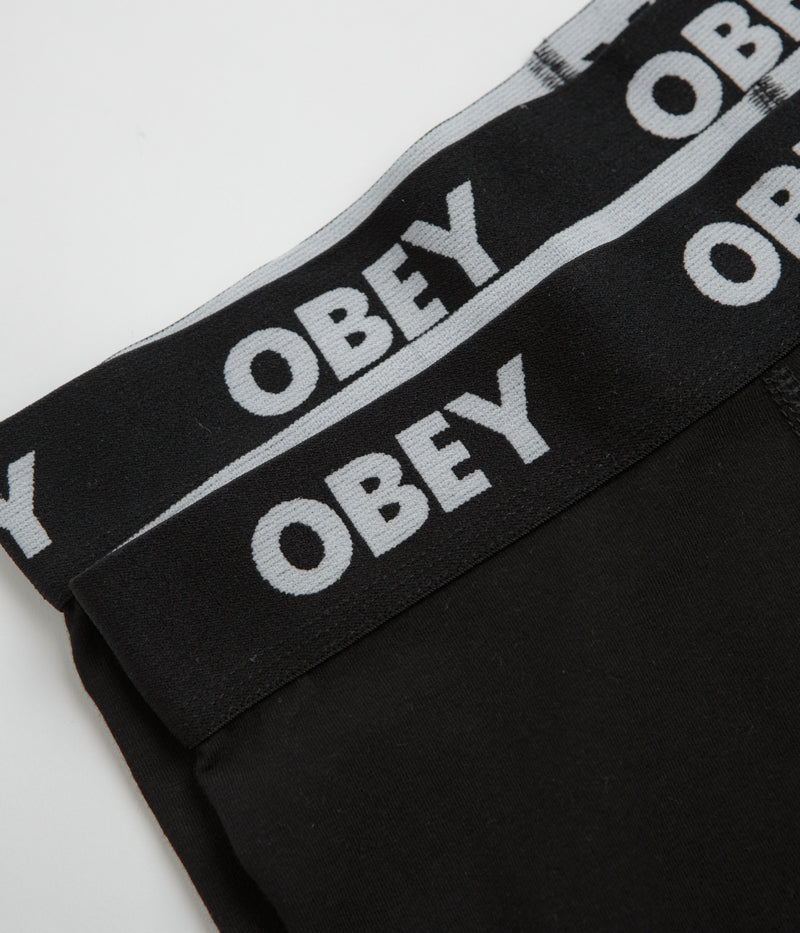 Obey Established Work Boxers (2 Pack) - Black | Flatspot