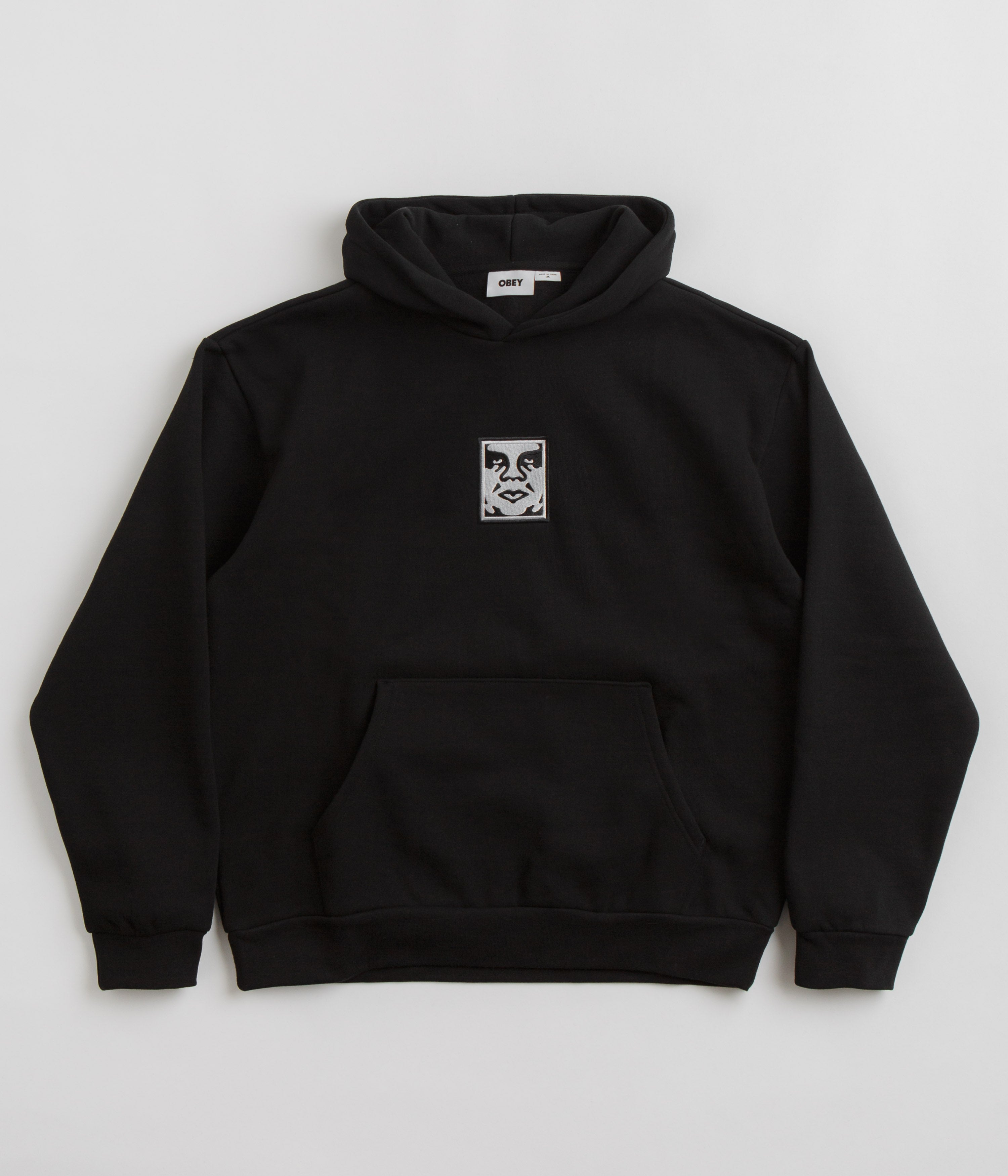 Obey Icon Extra Heavy Hoodie - Black | Flatspot
