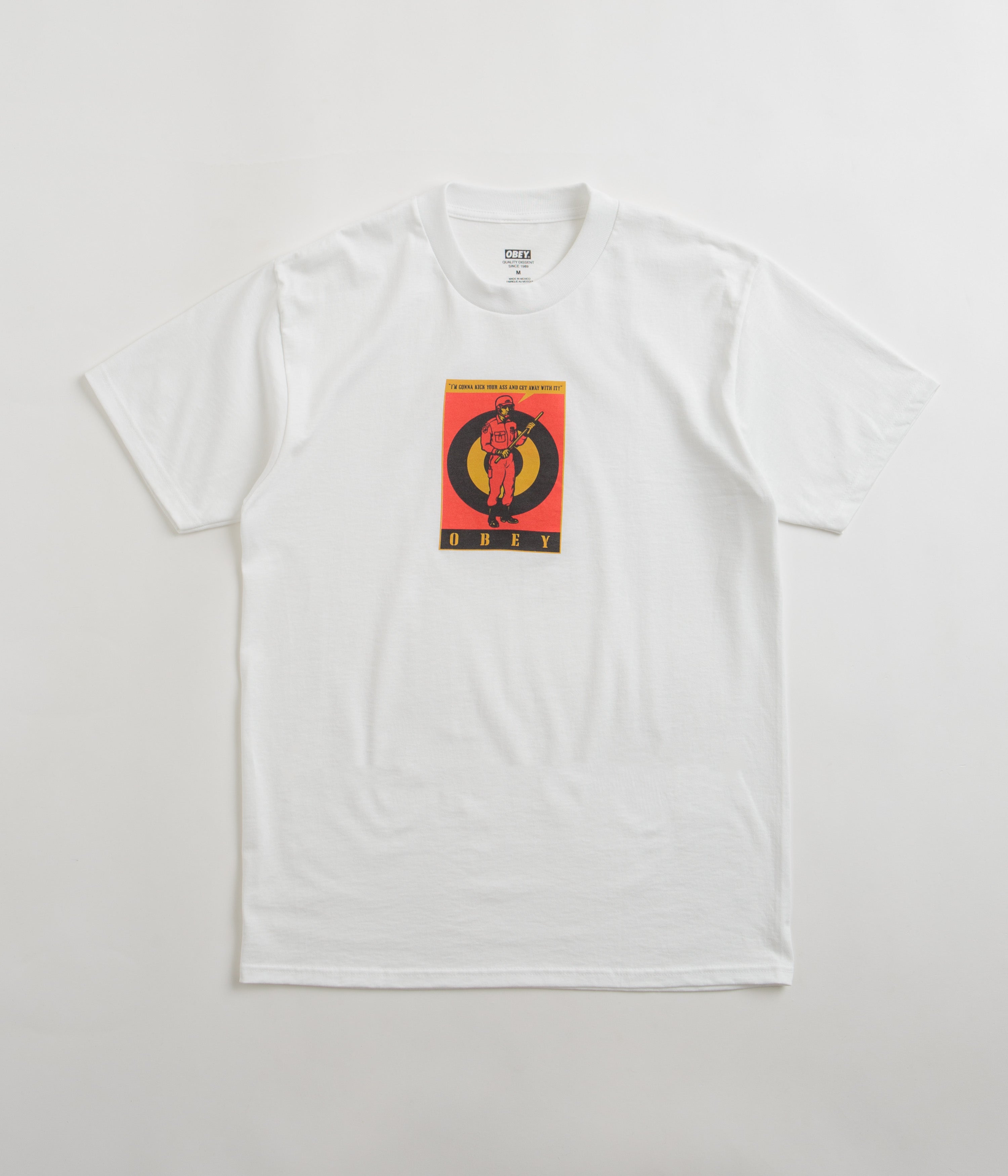 Obey Riot Cop T-Shirt - White | Flatspot