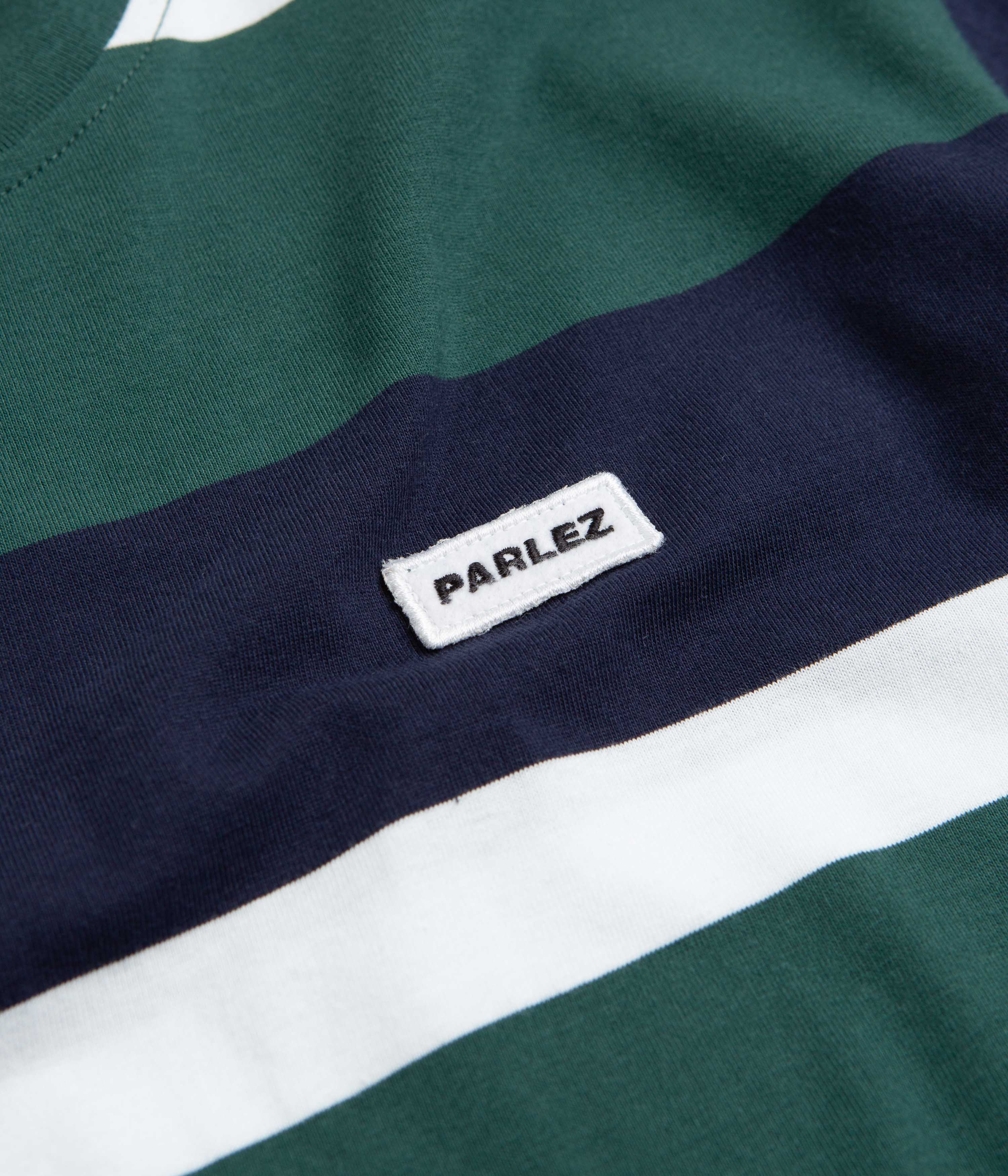 Parlez Bank Striped T-Shirt - Deep Green | Flatspot