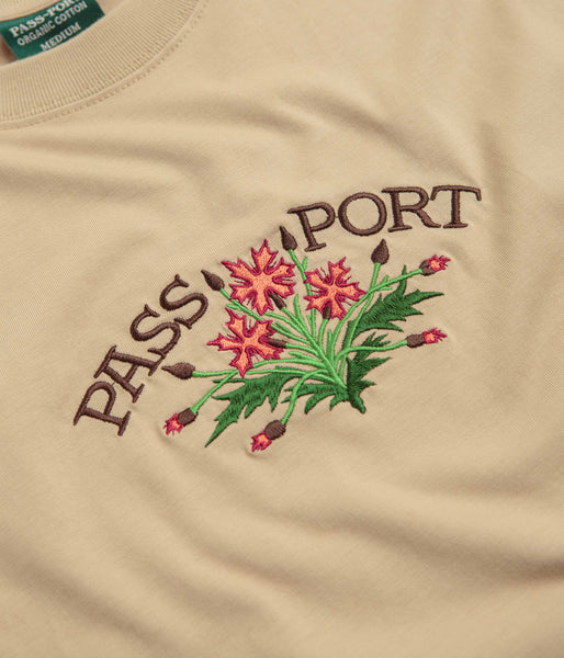 Pass Port Bloom Organic T-Shirt - Sand | Flatspot