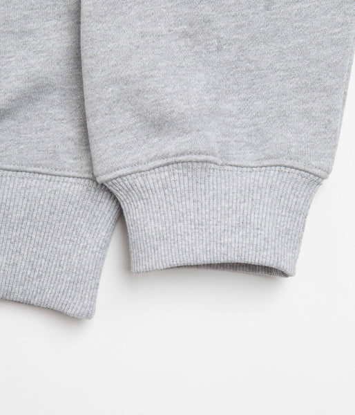 Pass Port Emblem Applique Crewneck Sweatshirt - Ash Heather | Flatspot