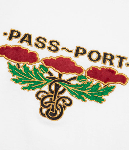 Pass Port Emblem Applique T-Shirt - White | Flatspot