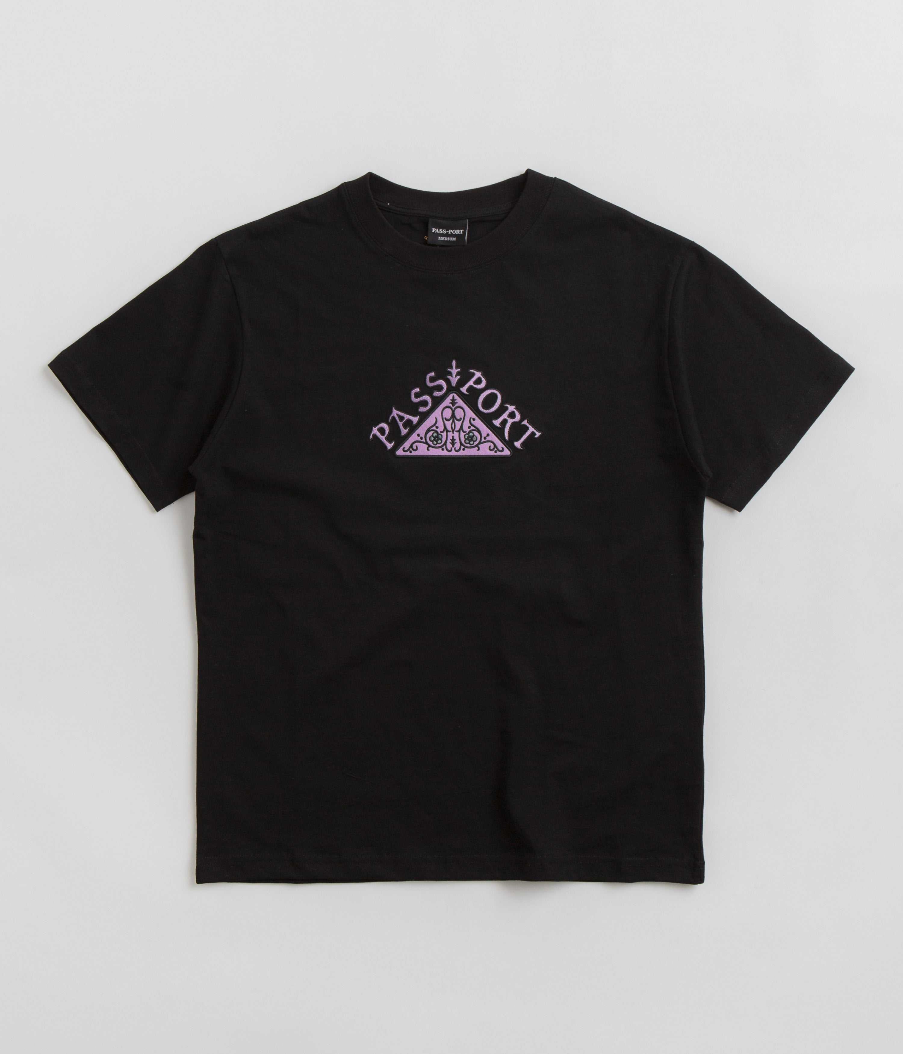 Pass Port Manuscript T-Shirt - Black | flatspot