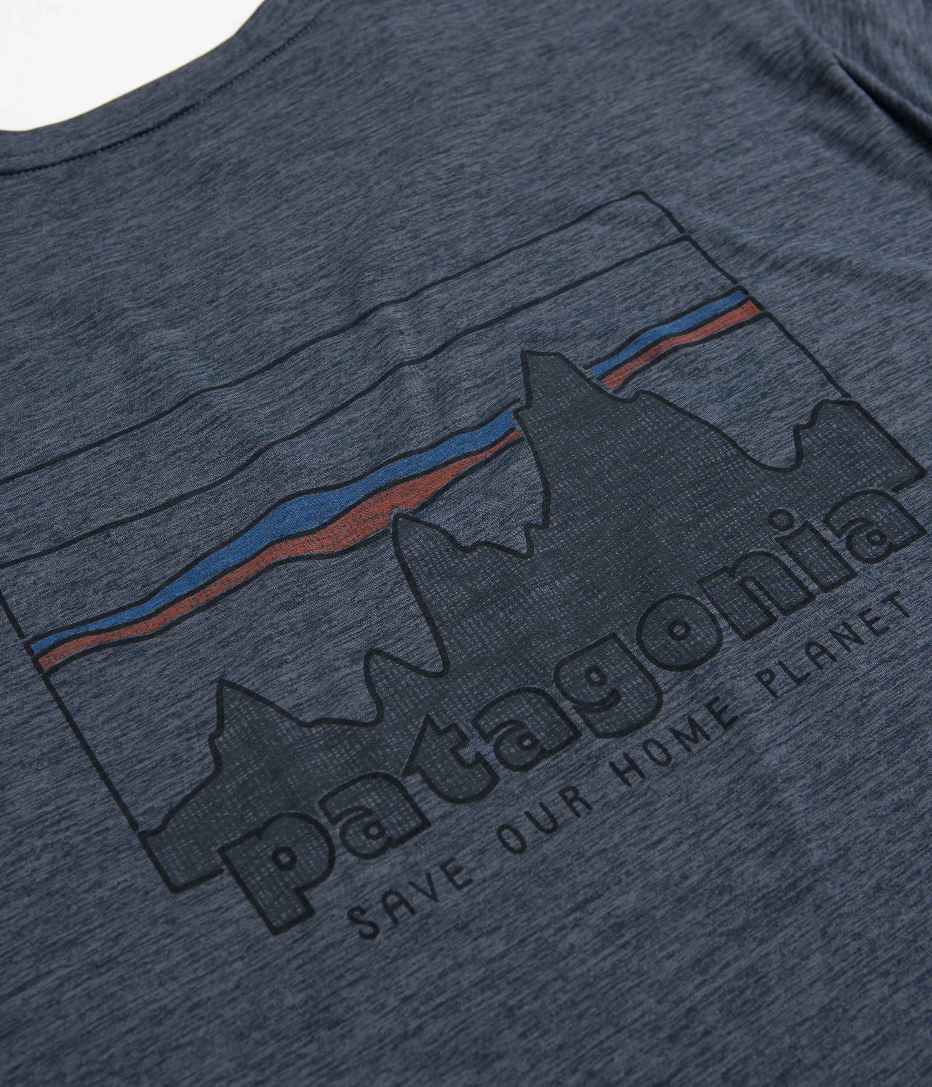 Patagonia Cap Cool Daily Graphic T-Shirt - 73 Skyline: Smolder Blue X- | Flatspot