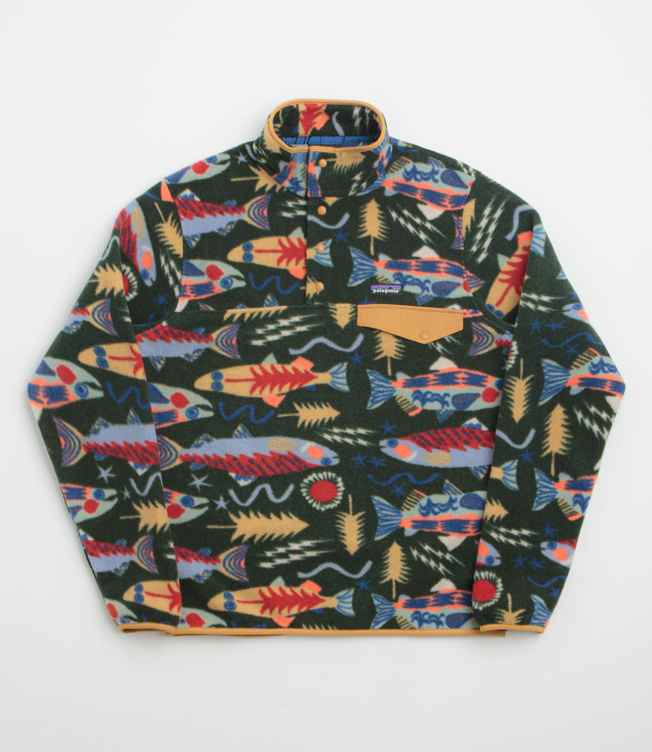 Patagonia Lightweight Synchilla Snap-T Fleece - Salmon Energy: Old Gro ...