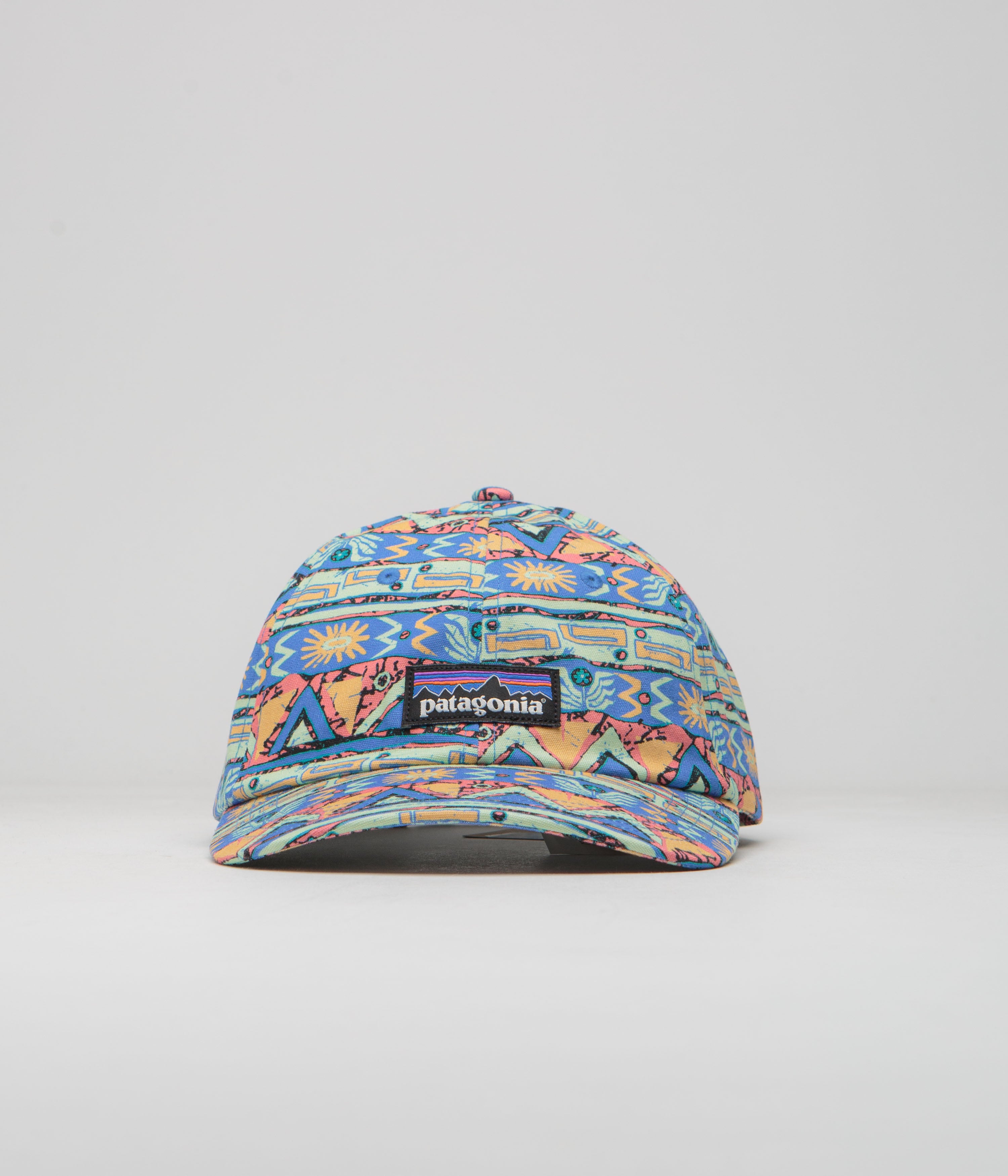 Patagonia P-6 Label Trad Cap - High Hopes Geo Small: Salamander Green ...