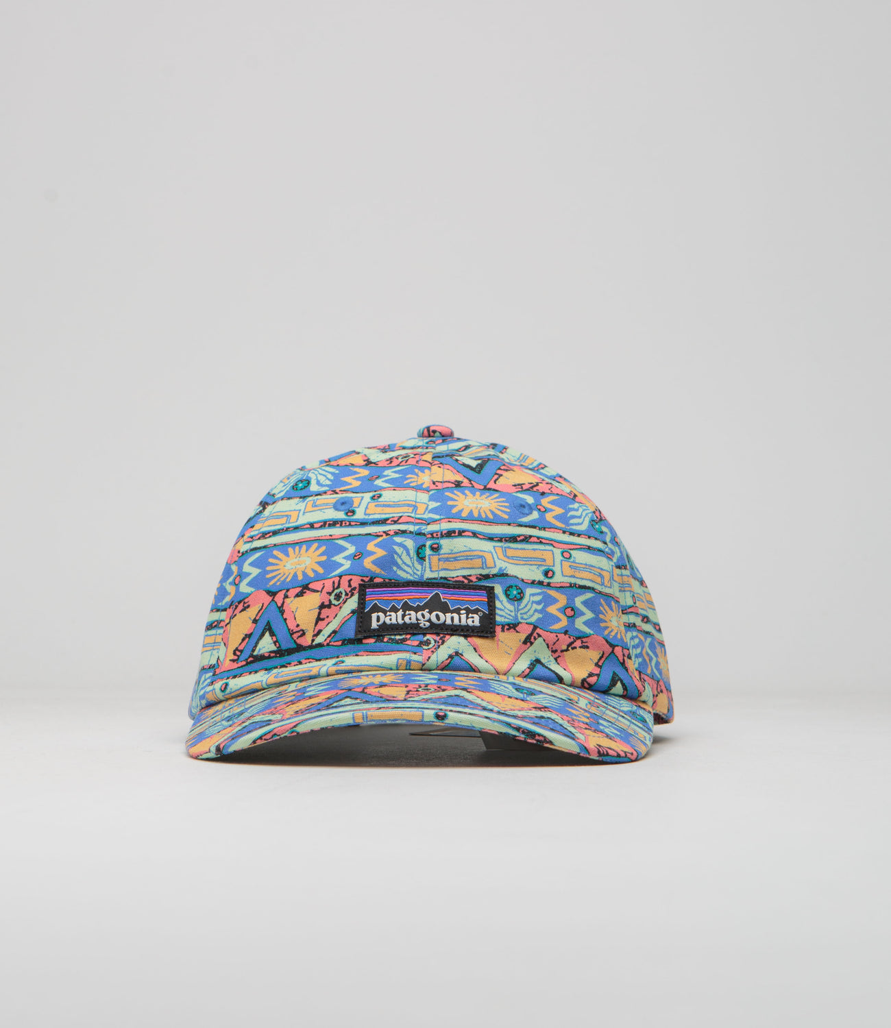Patagonia P-6 Label Trad Cap - High Hopes Geo Small: Salamander Green ...