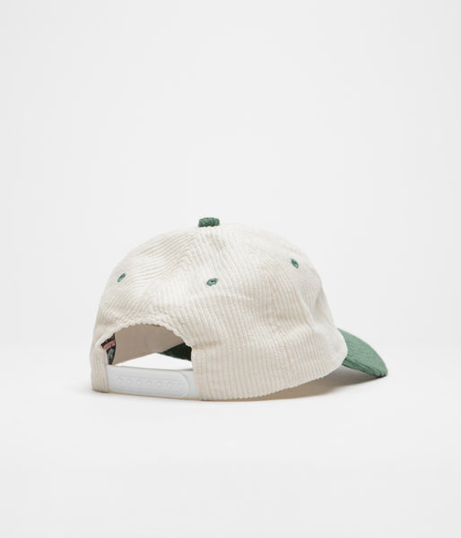 Playdude Legalise Marinara Corduroy Cap - Ecru / Forest | Flatspot