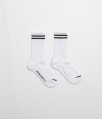 Polar 2 Stripe Socks - White / Black | Flatspot