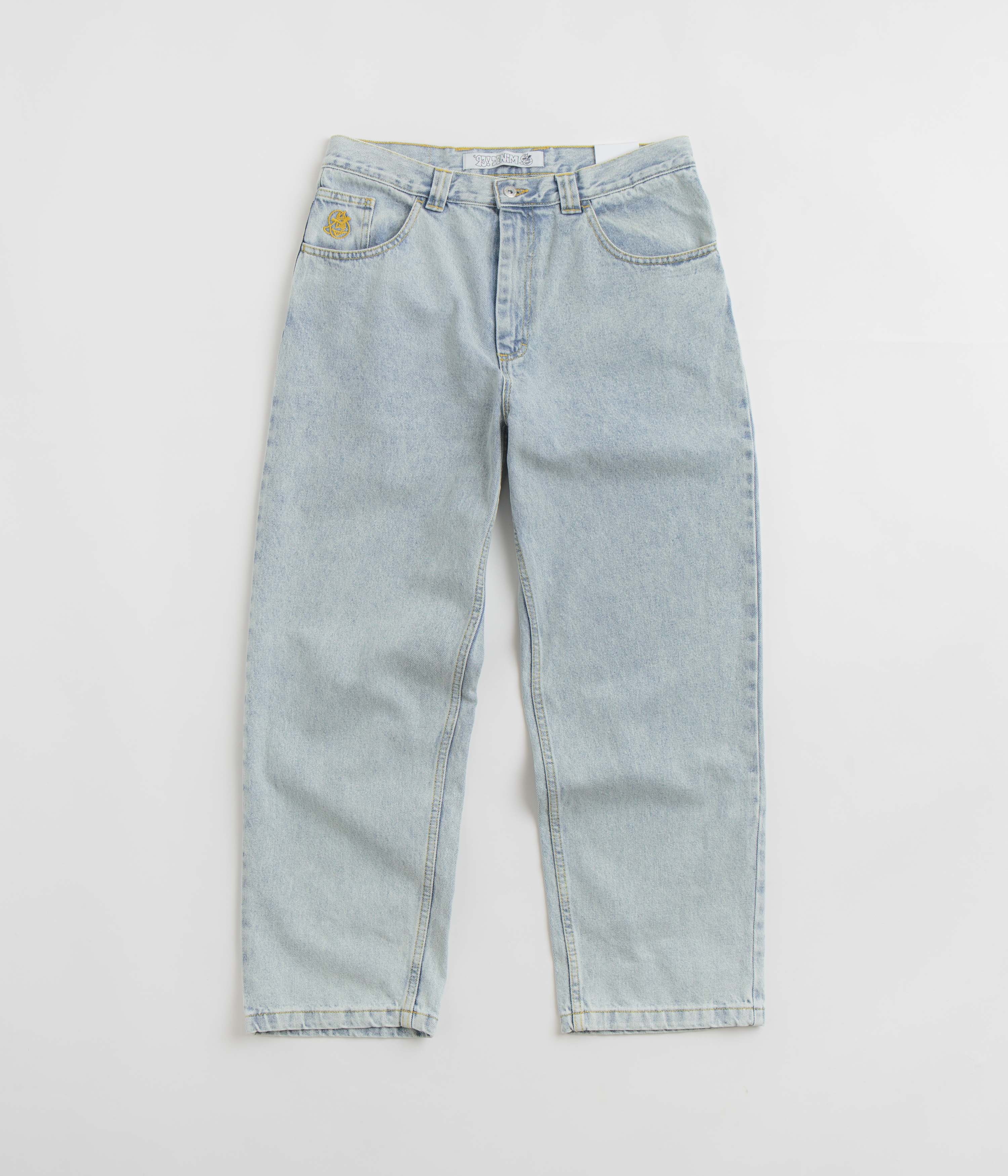 Polar 93 Denim Jeans - Light Blue / Yellow | Flatspot