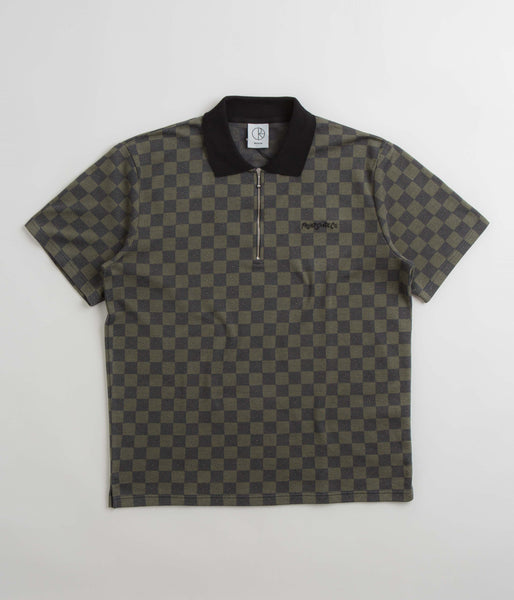 Polar Jacques Checkered Polo Shirt - Black / Green | flatspot