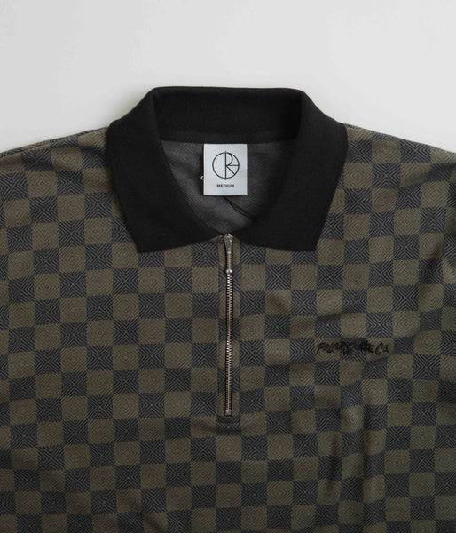 Polar Jacques Checkered Polo Shirt - Black / Green | Flatspot