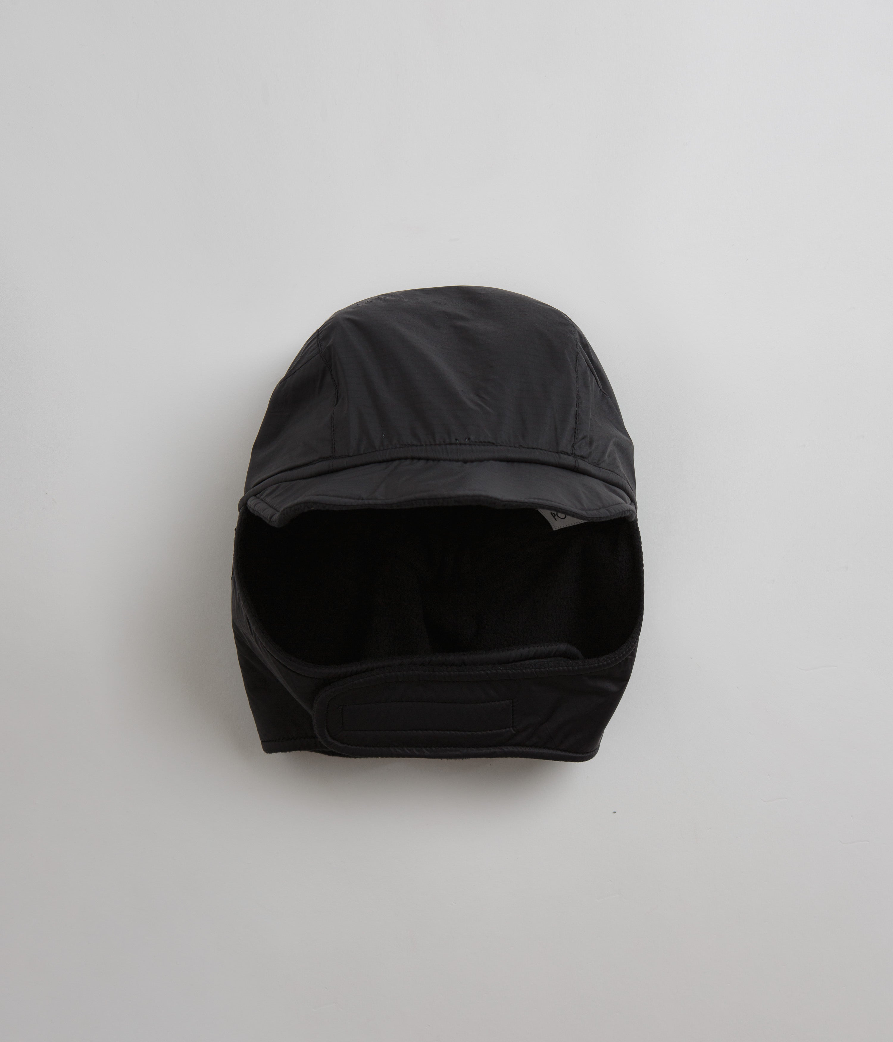 Polar Ripstop Luke Flap Cap - Black | Flatspot