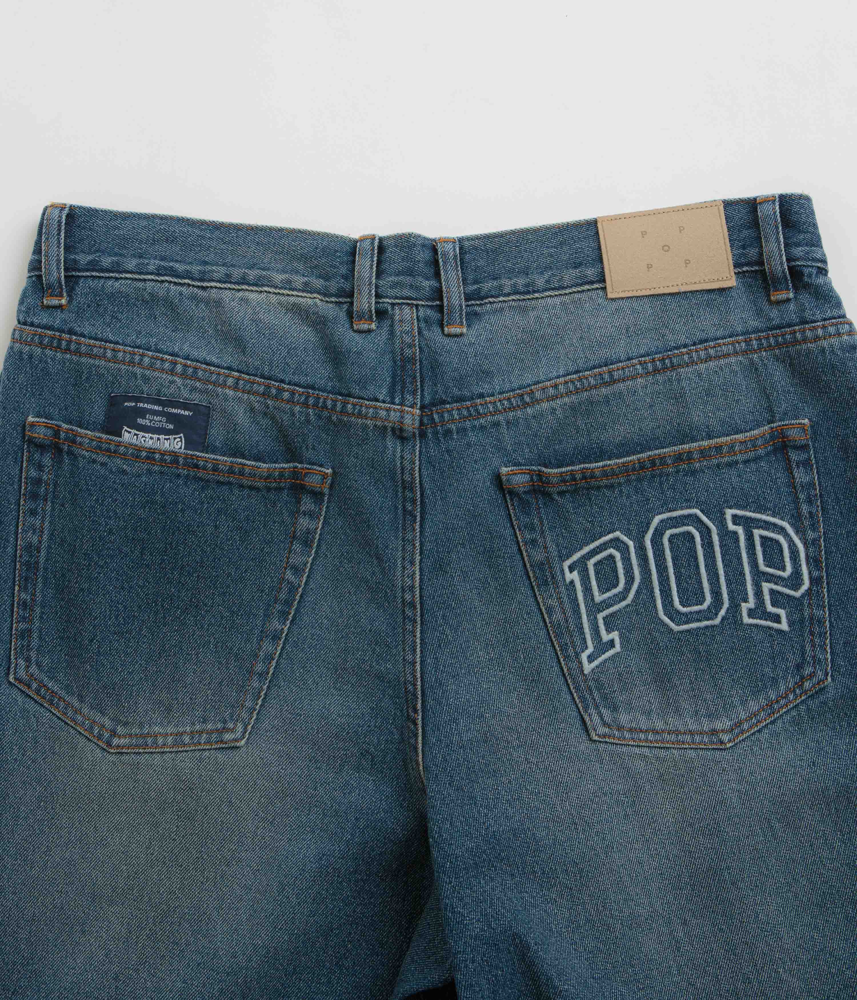 Pop Trading Company DRS Pants - Washed Denim | flatspot