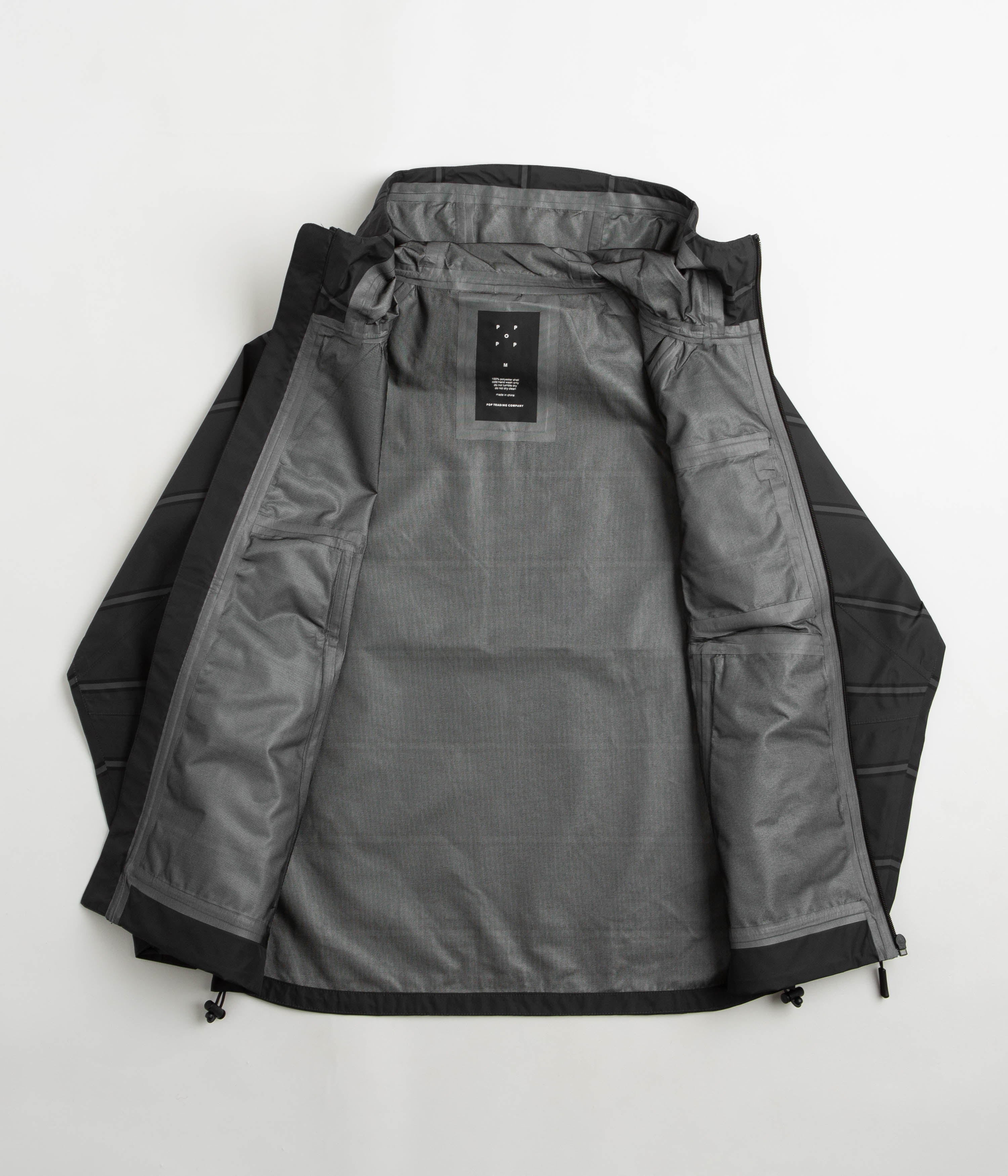 Pop Trading Company Striped Oracle Jacket - Anthracite / Black | Flatspot