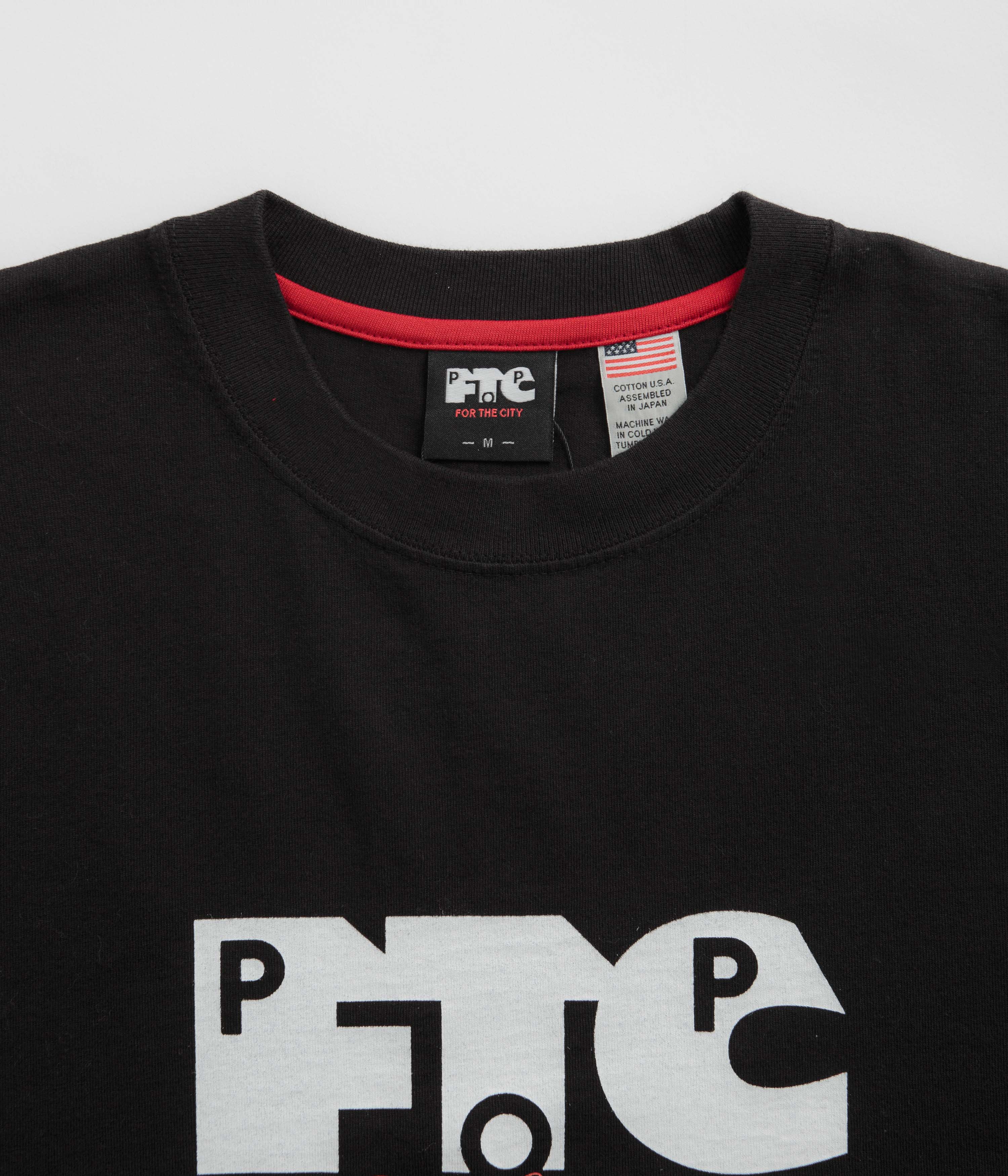 Pop Trading Company x FTC Logo T-Shirt - Black | flatspot
