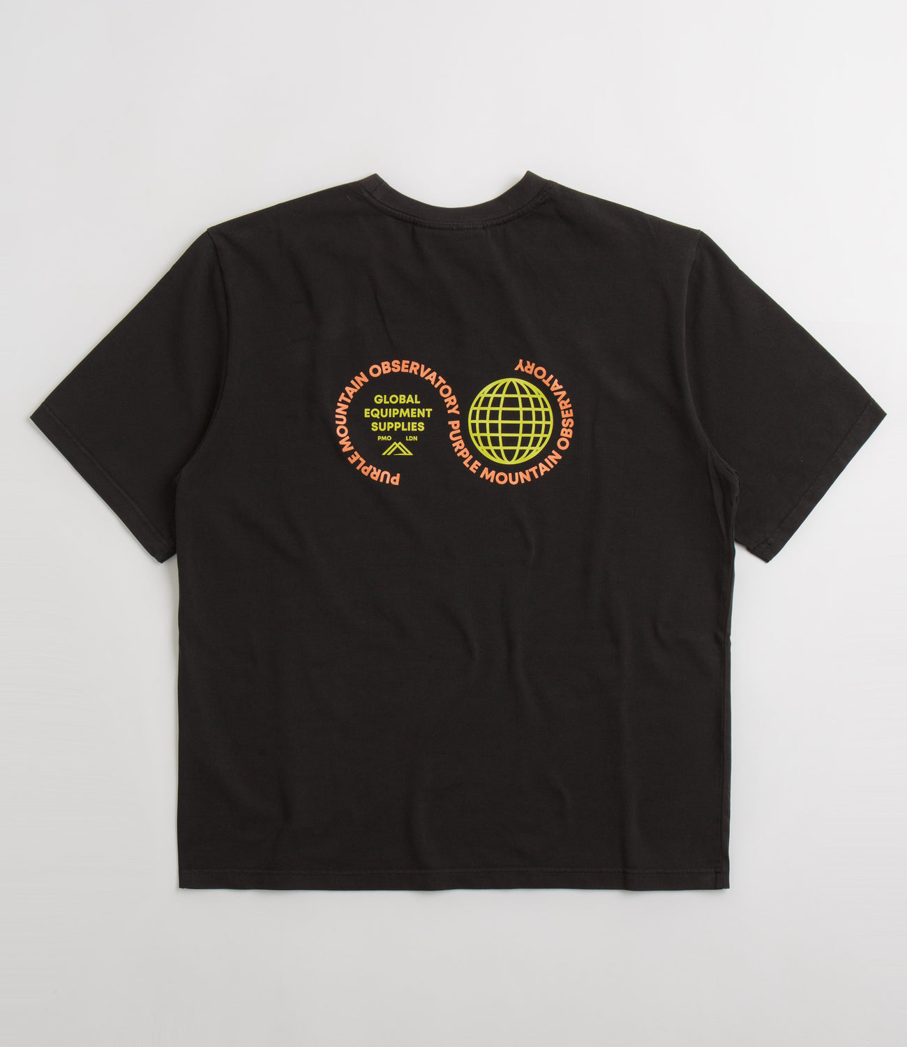 Purple Mountain Observatory Globe T-Shirt - Black | Flatspot