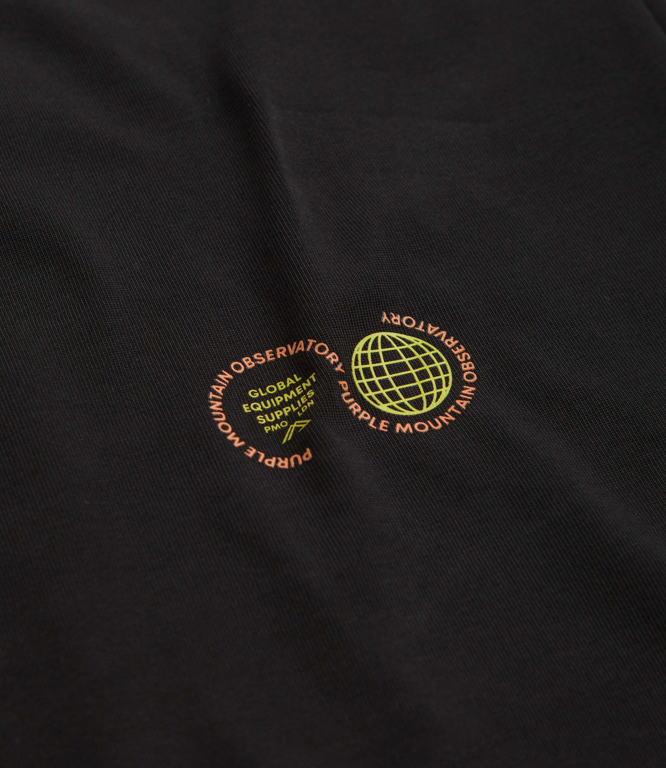 Purple Mountain Observatory Globe T-Shirt - Black | Flatspot
