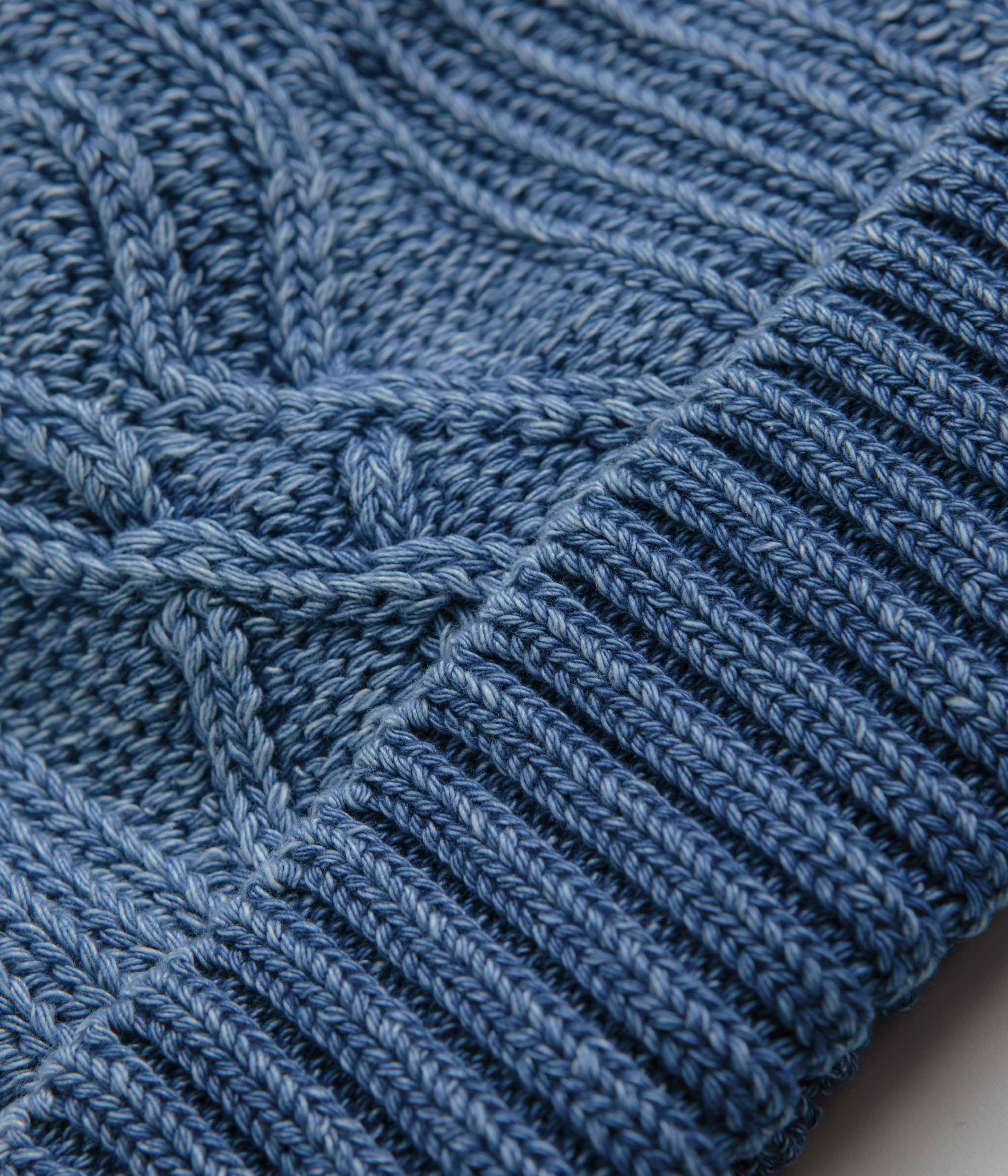 RoToTo Aran Cable Beanie - Light Denim | Flatspot