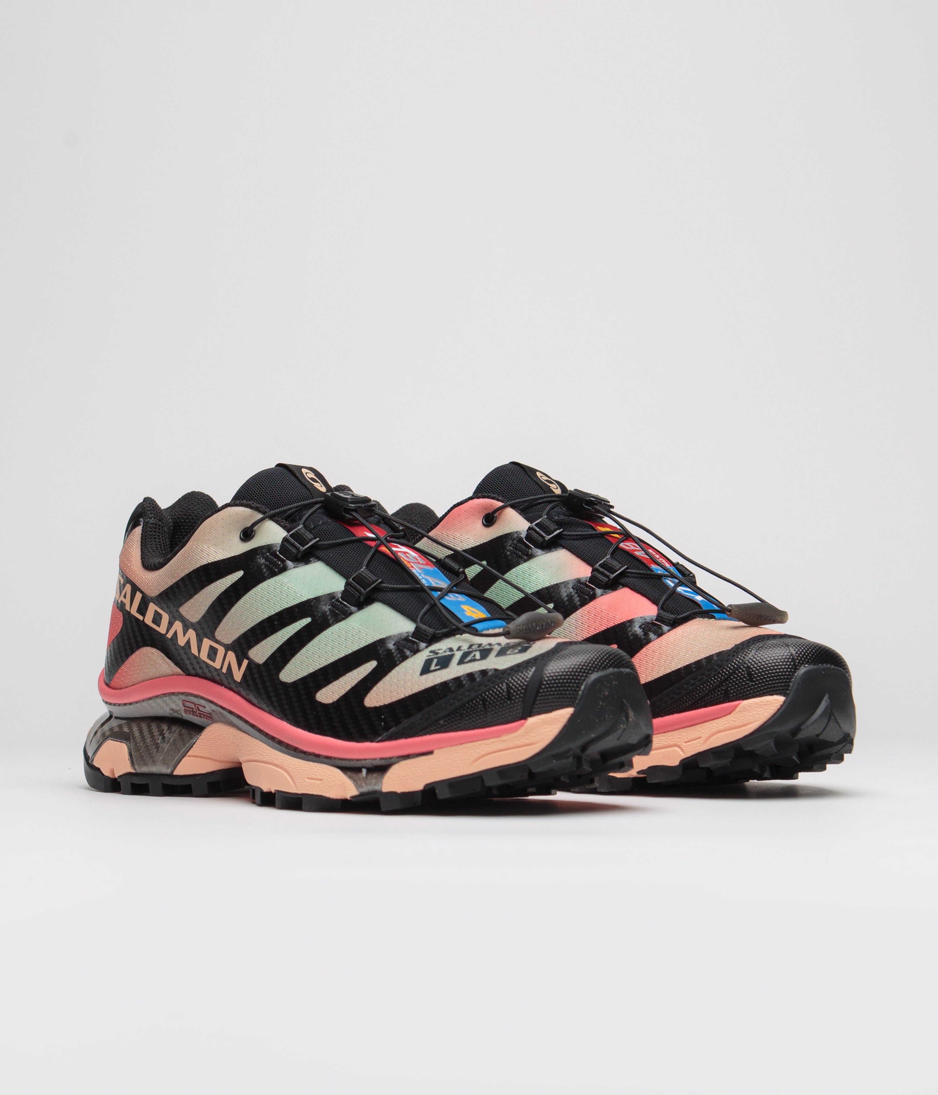 Salomon XT-4 OG Aurora Borealis Shoes - Black / Prairie Sunset / Sugar | Flatspot