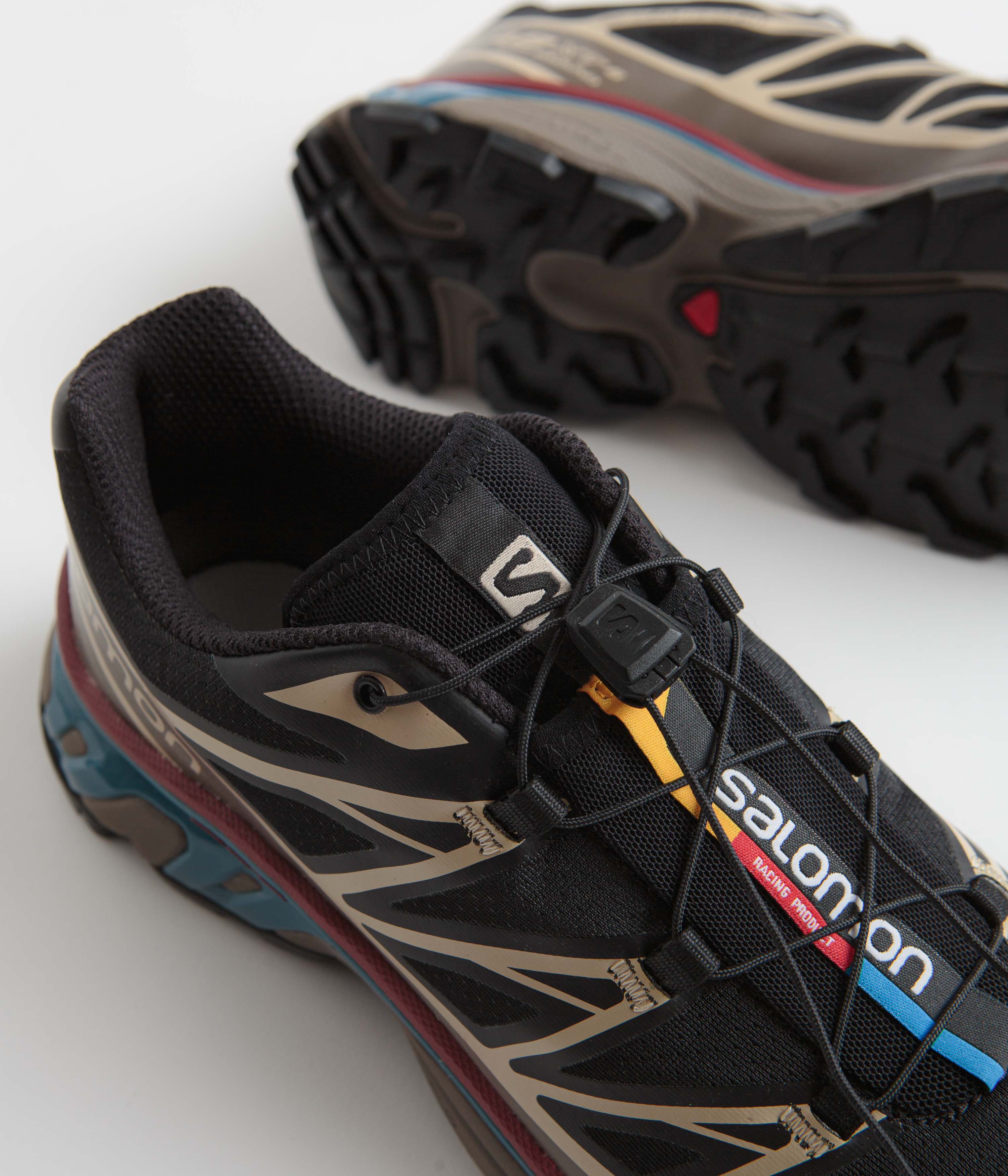 Salomon XT-6 Shoes - Black / Falcon / Cow Hide | Flatspot