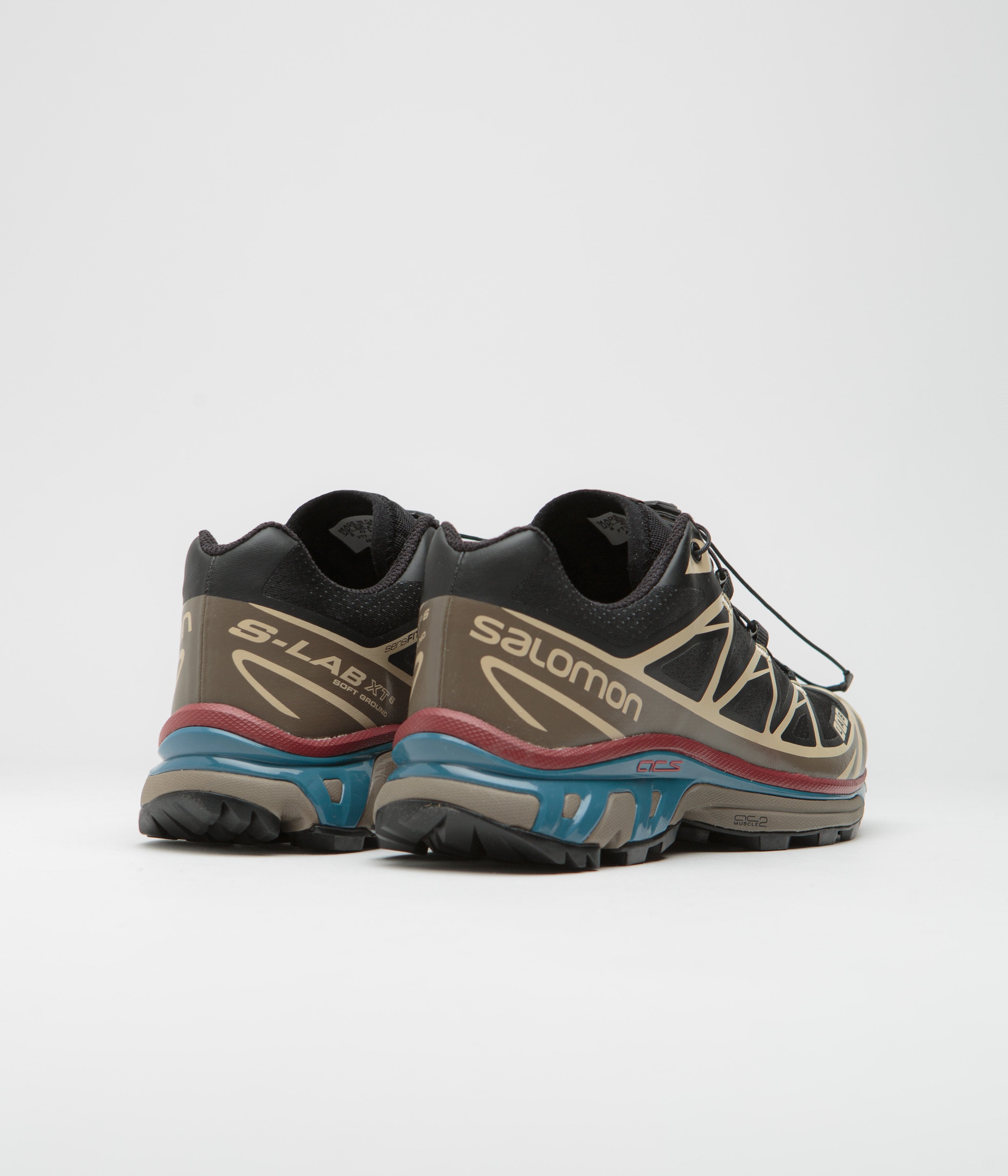 Salomon XT-6 Shoes - Black / Falcon / Cow Hide | Flatspot
