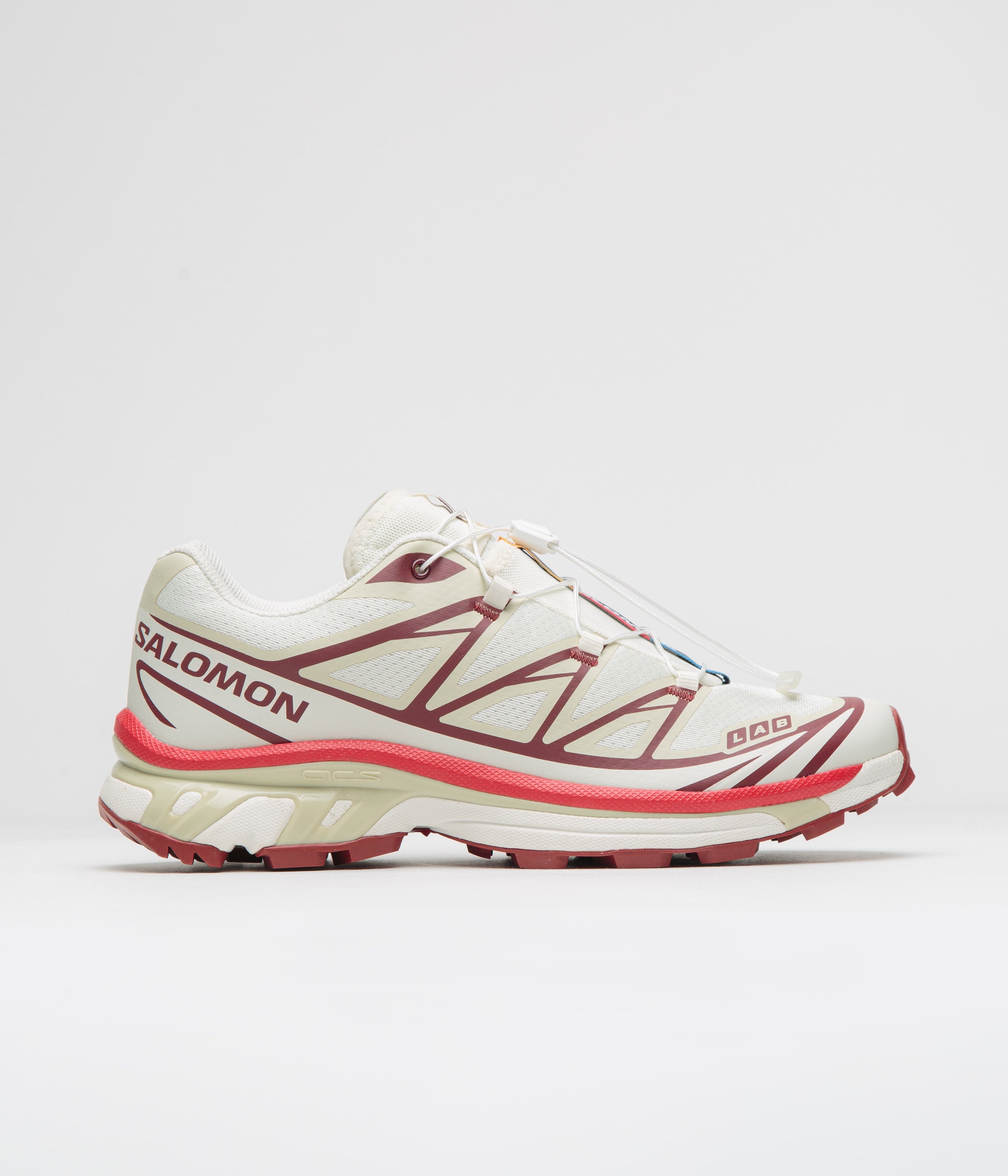 Salomon XT-6 Shoes - Vanilla Ice / Green Haze / Fired Brick | Flatspot