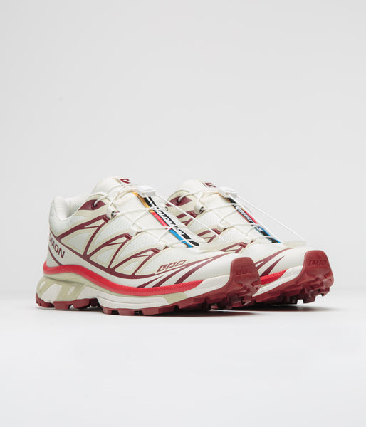 Salomon XT-6 Shoes - Vanilla Ice / Green Haze / Fired Brick | Flatspot