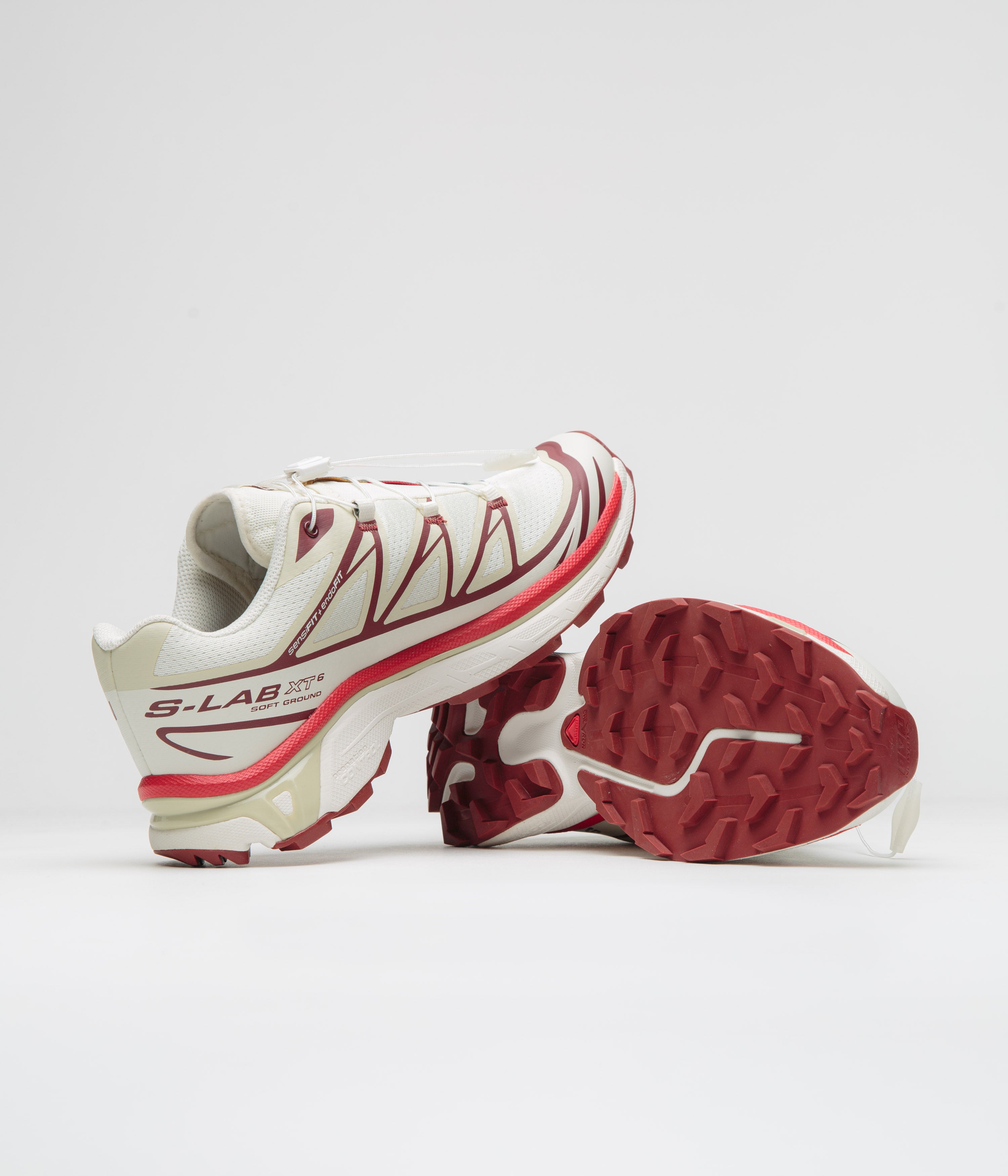 Salomon XT-6 Shoes - Vanilla Ice / Green Haze / Fired Brick | Flatspot