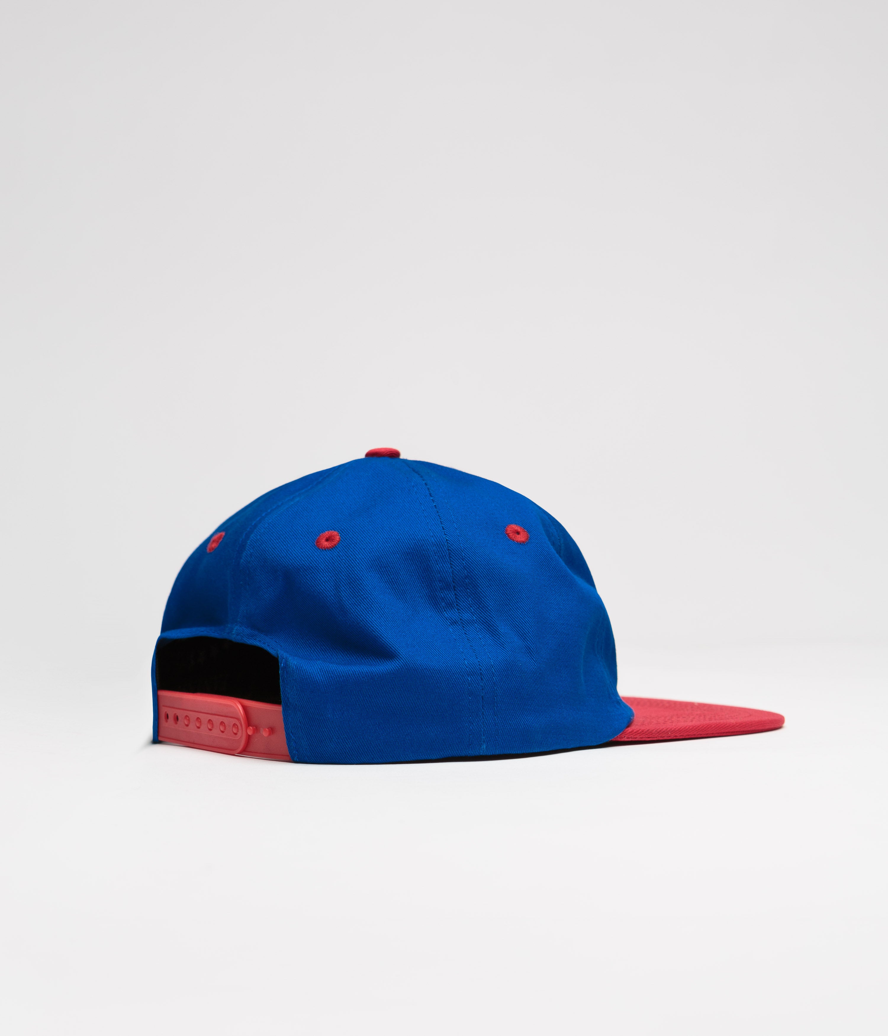 Sci-Fi Fantasy Flat Logo Cap - Royal / Red | Flatspot