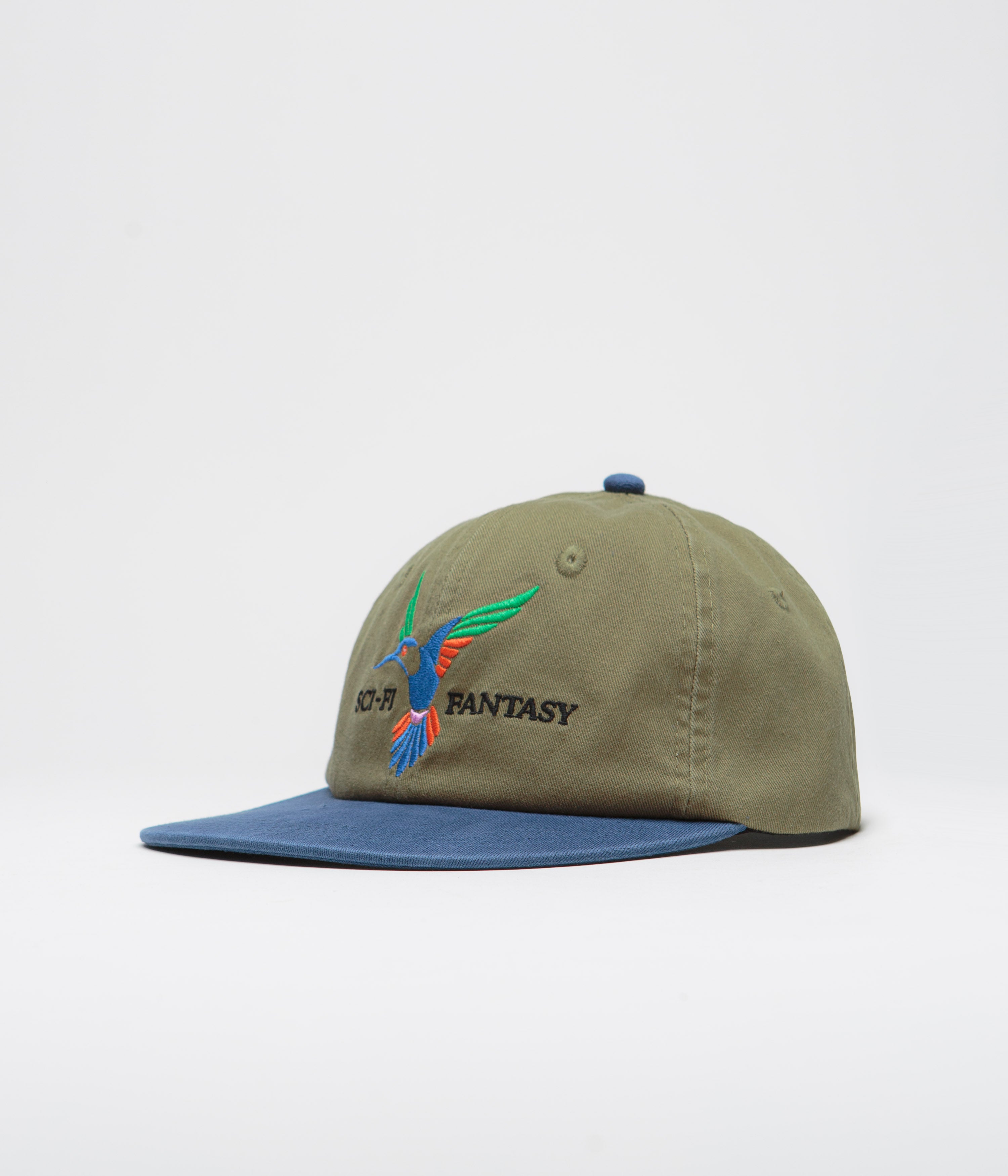 Sci-Fi Fantasy Humming Bird Cap - Olive / Navy | Flatspot