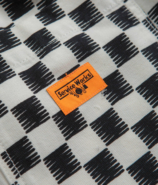 Service Works Classic Chef Shorts - Black / White Checker | Flatspot