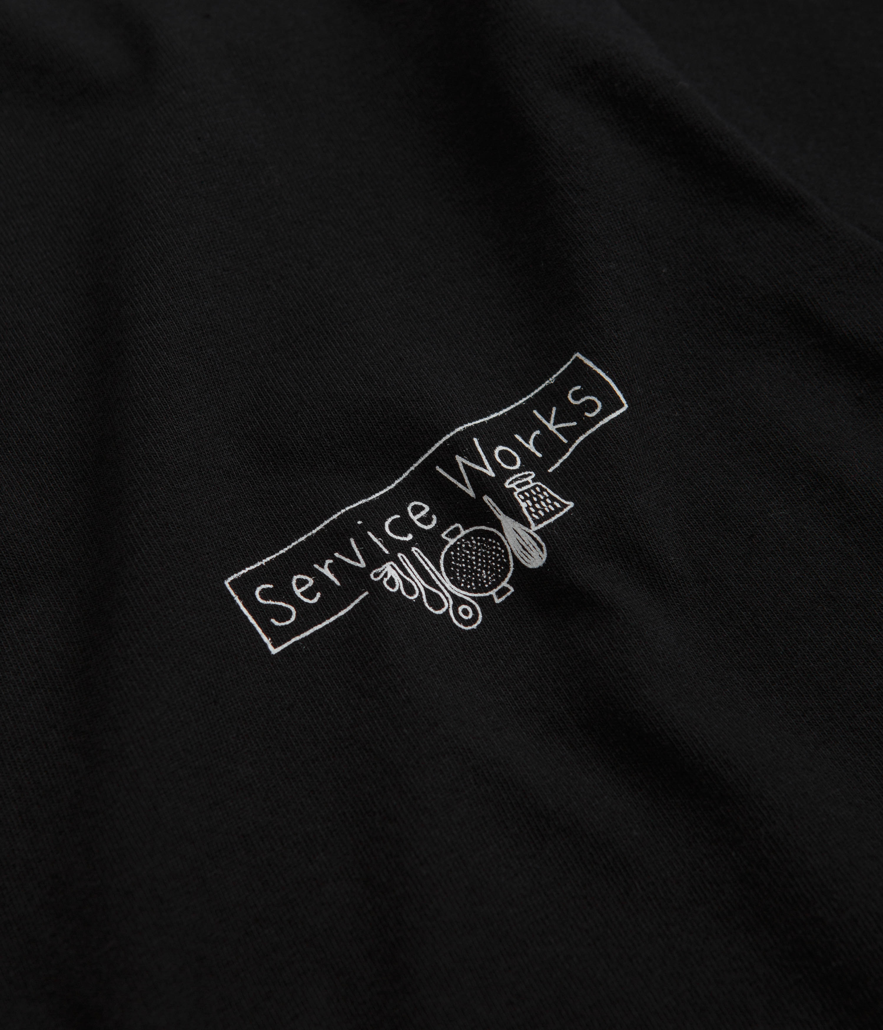 Service Works Scribble Logo T-Shirt - Black | flatspot