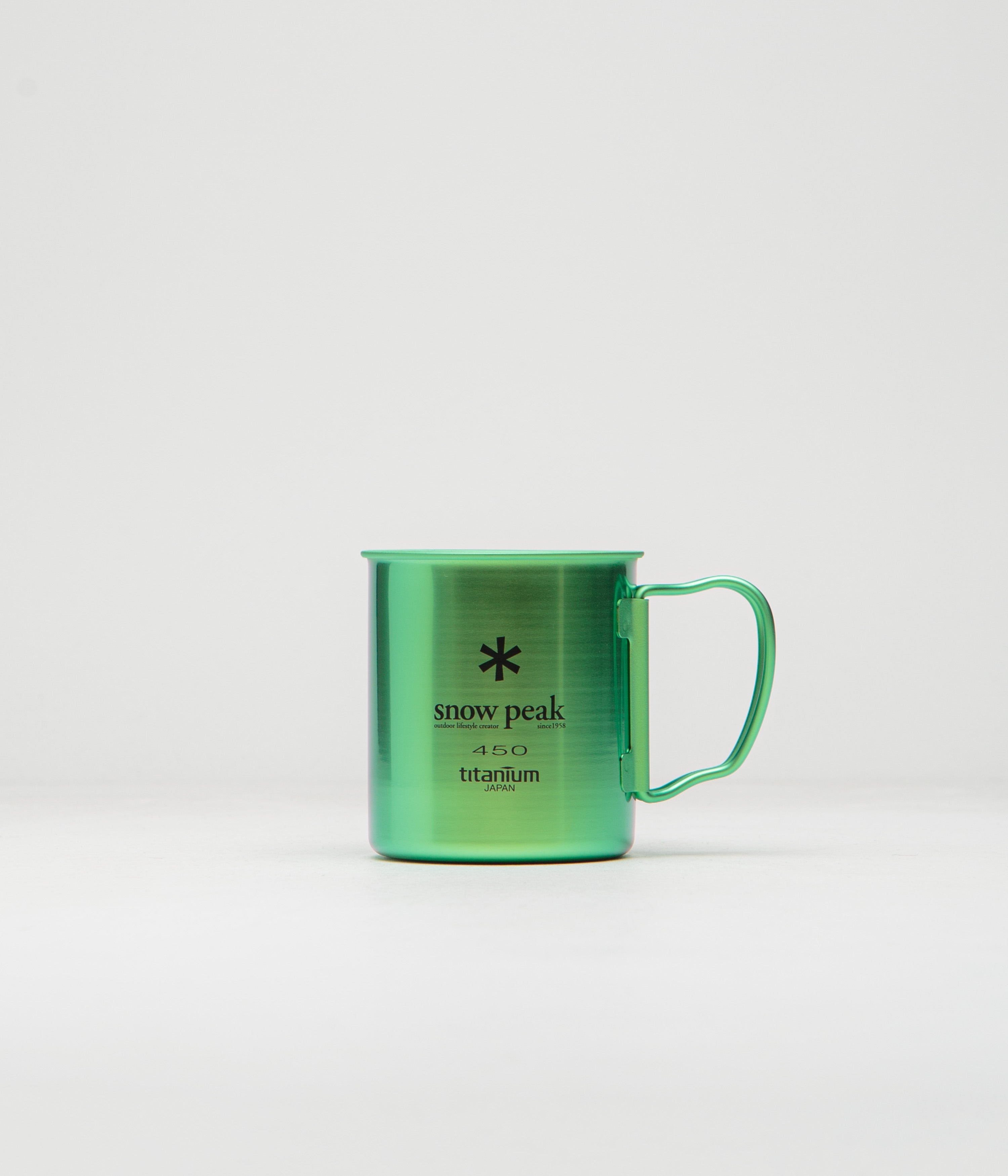 Snow Peak Titanium Single Wall 450ml Mug - Anodized Ocean Green | Flatspot