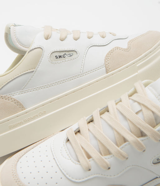 Stepney Workers Club Pearl Leather Shoes - Spring White | Flatspot