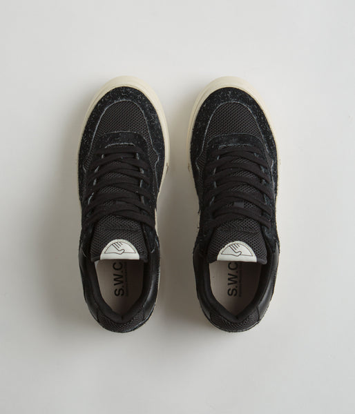 Stepney Workers Club Pearl S-Strike Raw Suede Shoes - Black | Flatspot