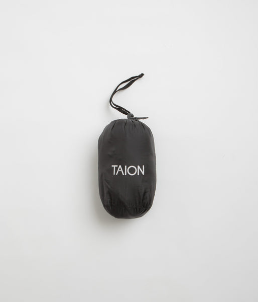 Taion Hooded Zip Down Jacket - Black | Flatspot