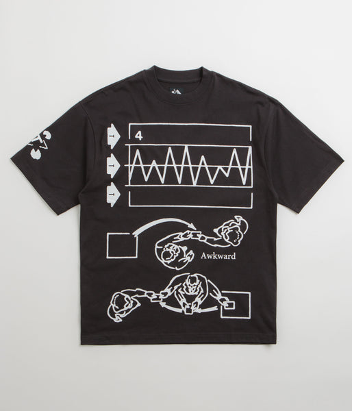 The Trilogy Tapes Awkward Graph T-Shirt - Black | Flatspot