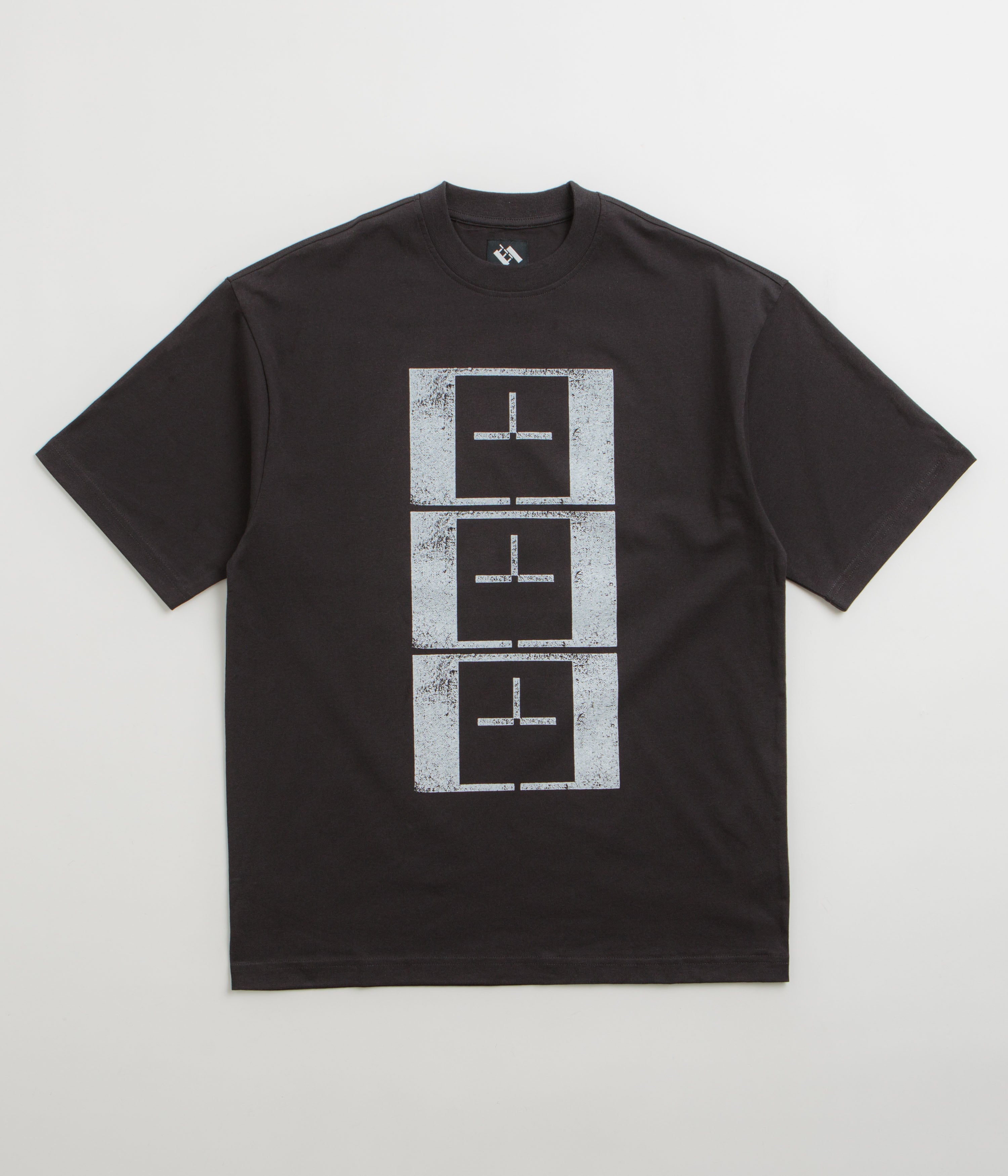 The Trilogy Tapes Upside Down Stamp T'S T-Shirt - Black | flatspot