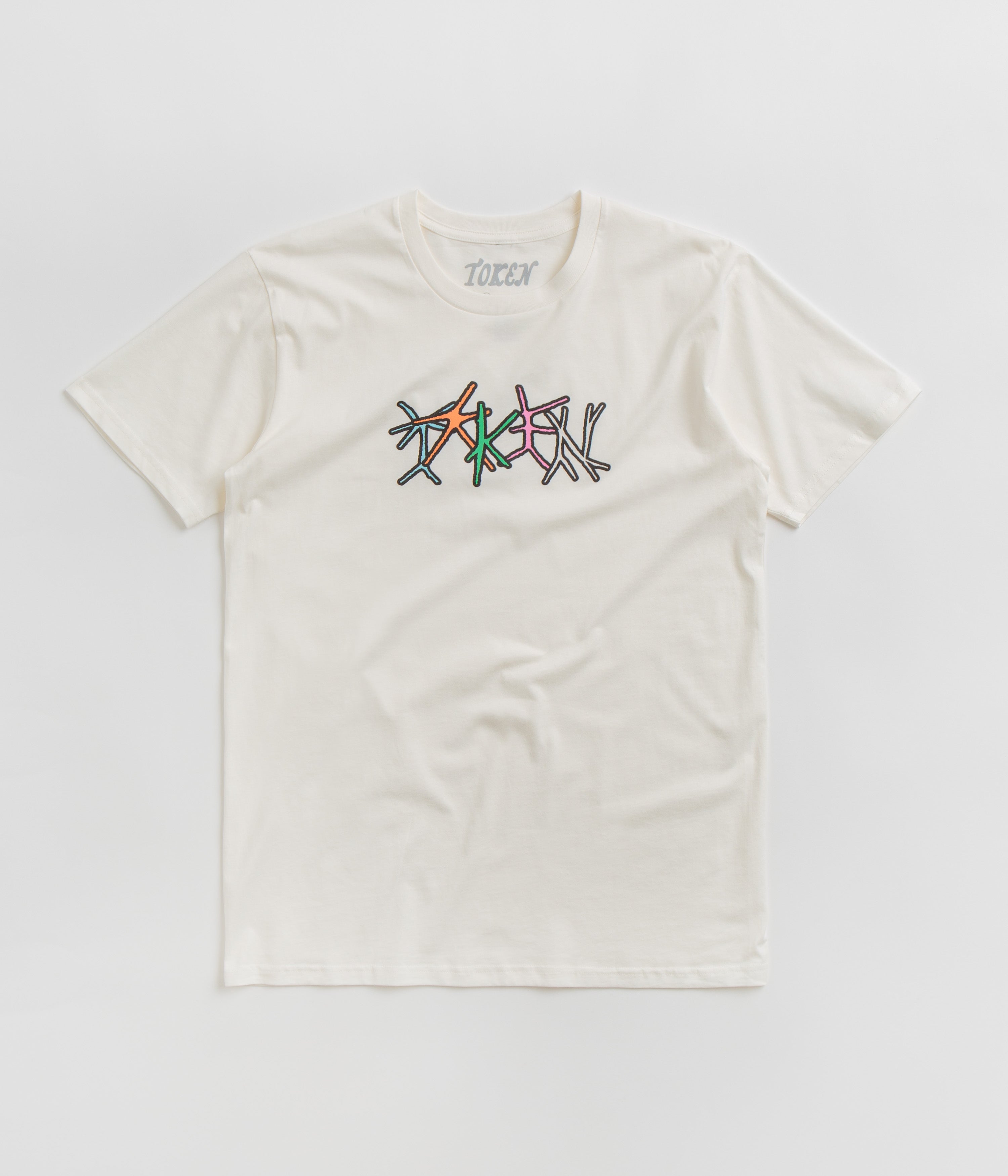 Token Spikey Logo T-Shirt - Natural | Flatspot