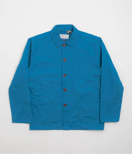 Uskees 3001 Buttoned Overshirt - Bright Blue | Flatspot
